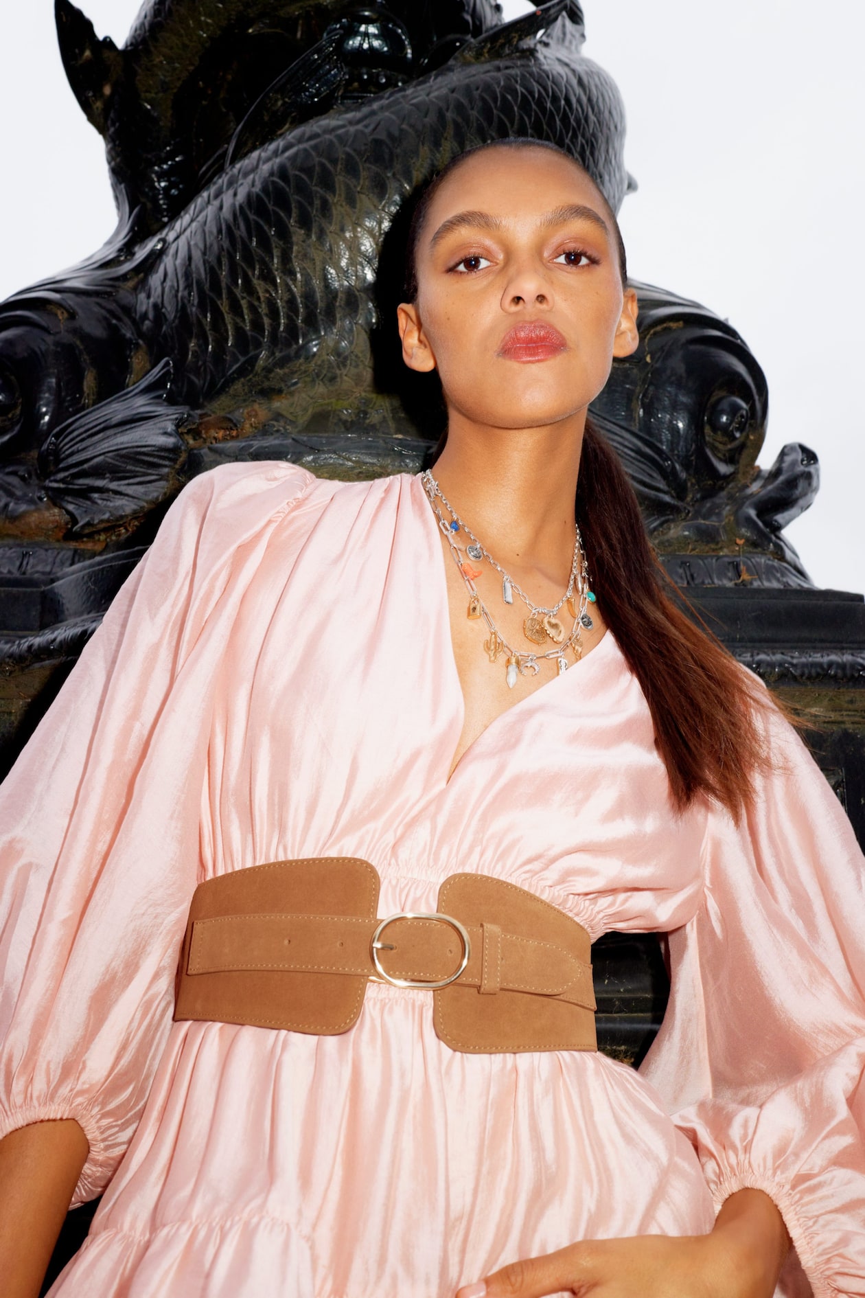 Curea lată din piele întoarsă - Maro din piele întoarsă - FEMEI | H&M RO