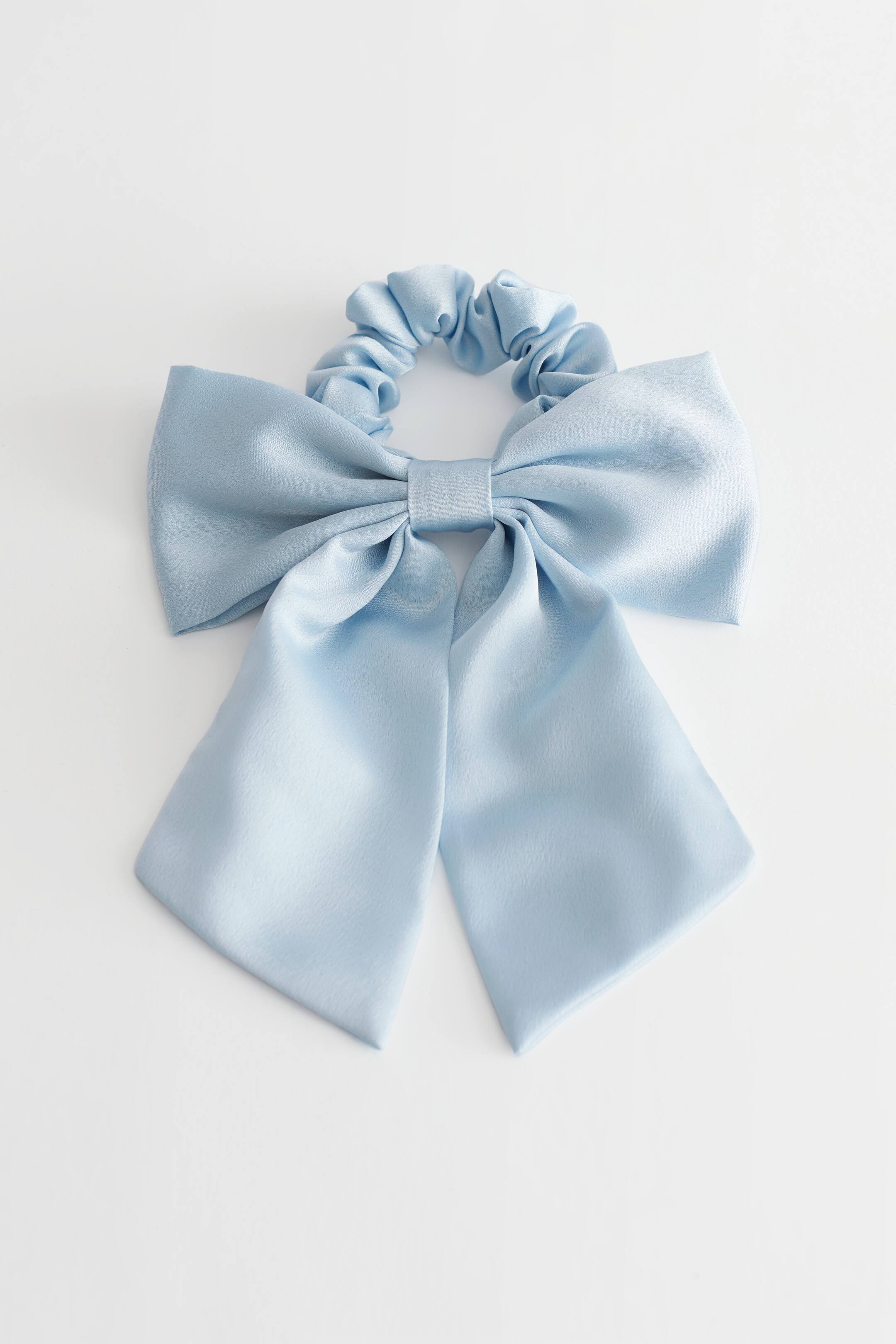Bow Hair Scrunchie - Light Blue - Ladies | H&M GB