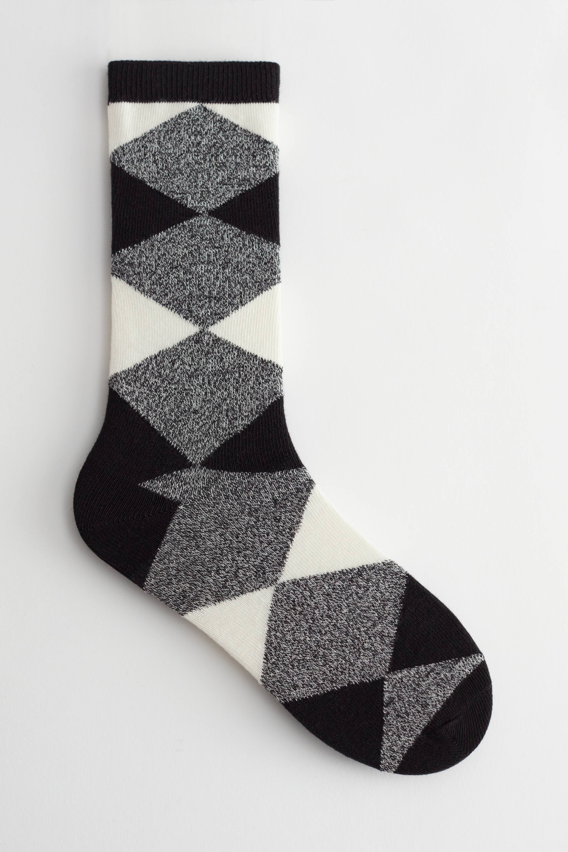 - Classic Argyle Print Socks - Black/Cream - Ladies | H&M GB