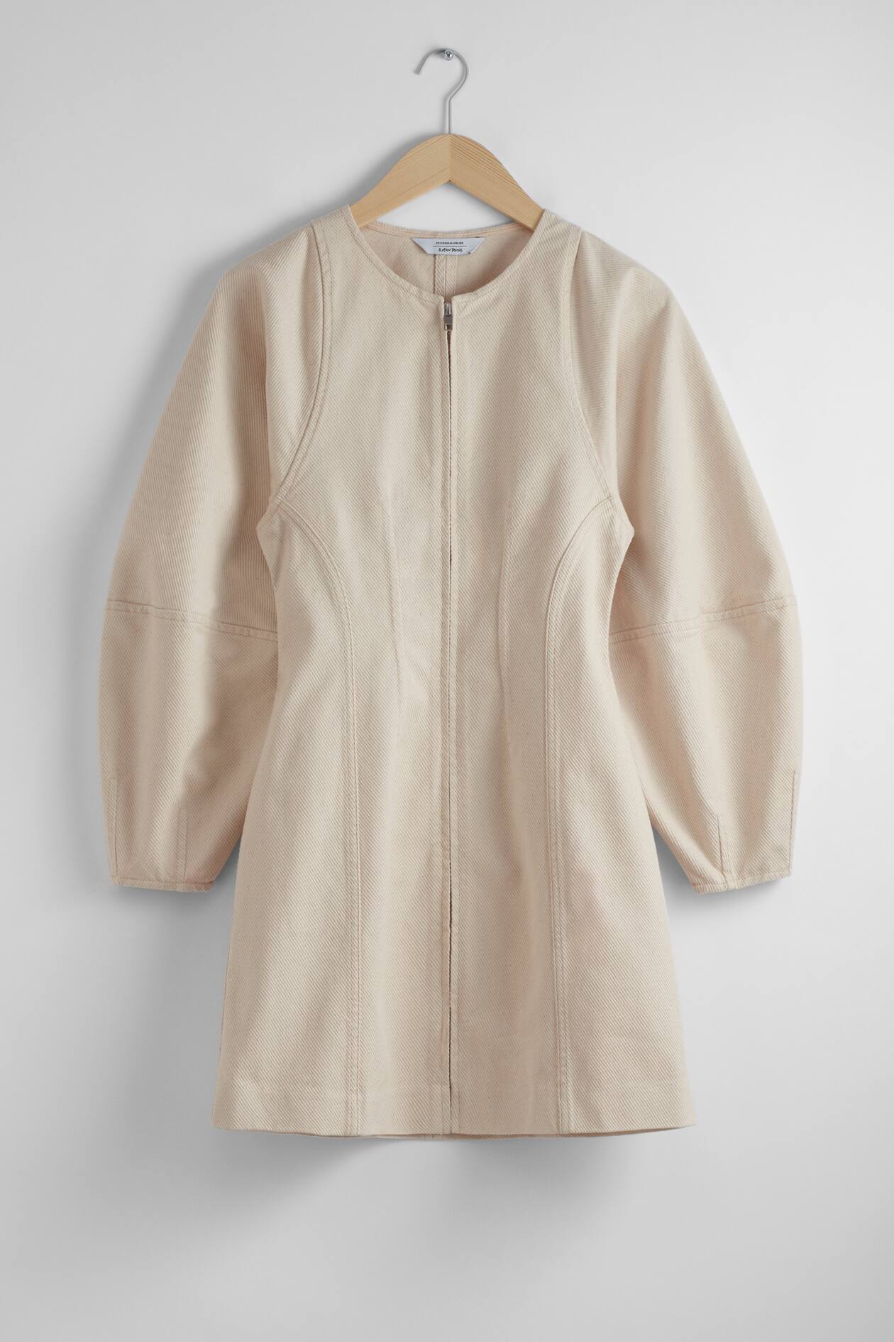 Skulpturales Minikleid mit Reißverschluss - Hellbeige - Ladies | H&M DE