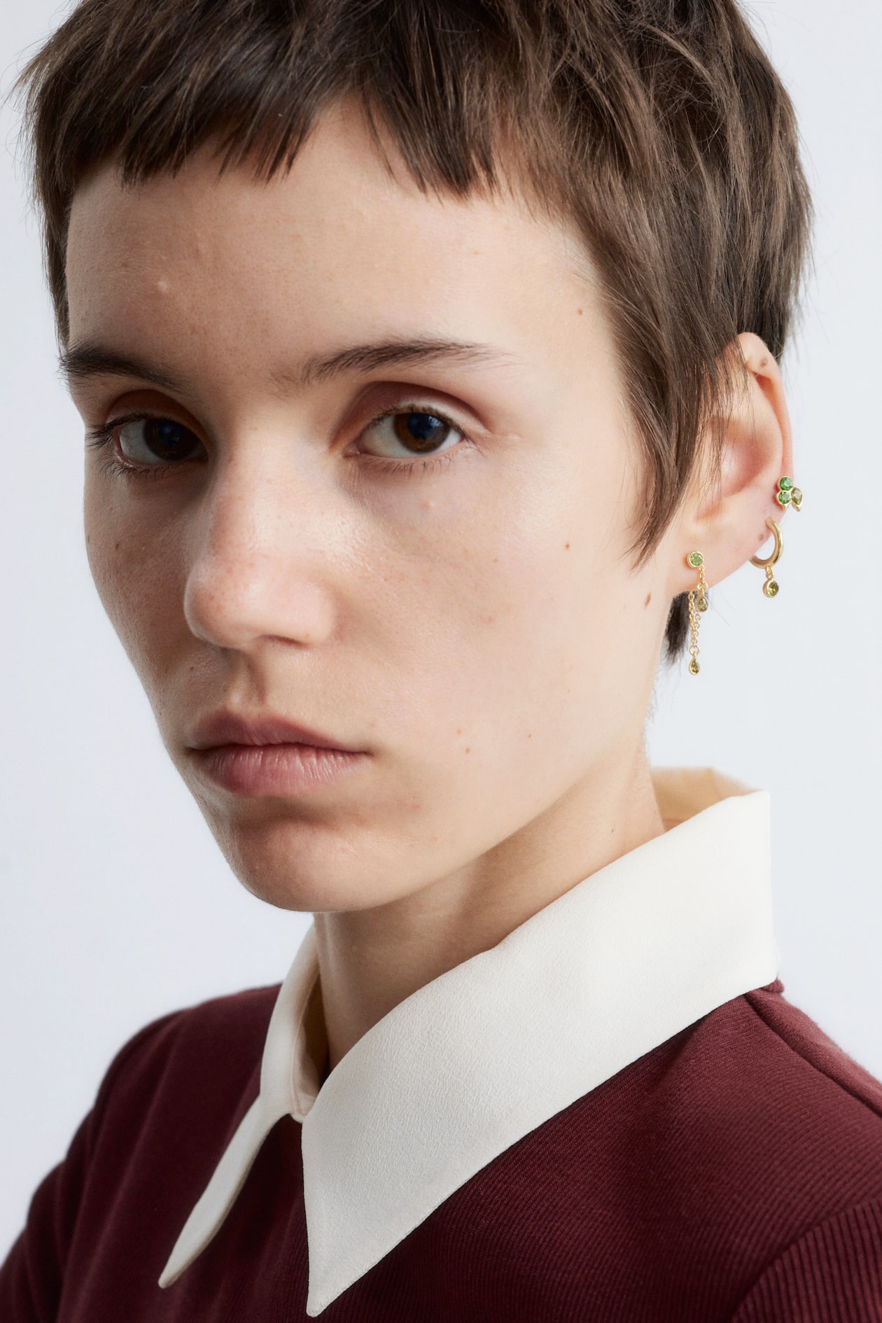 Set med örhängen med stenar - Guld/grön - DAM | H&M SE