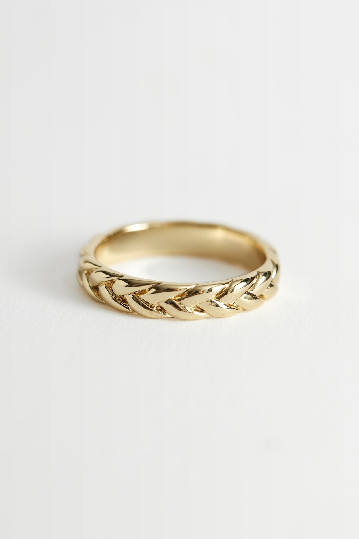 - Braid Embossed Ring - Gold - Ladies | H&M GB