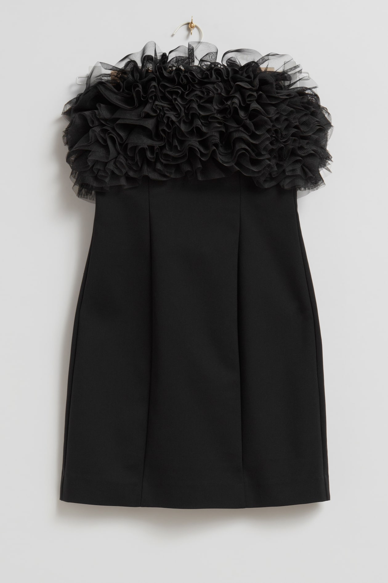 Ruffled Tube Mini Dress - Black - Ladies | H&M GB
