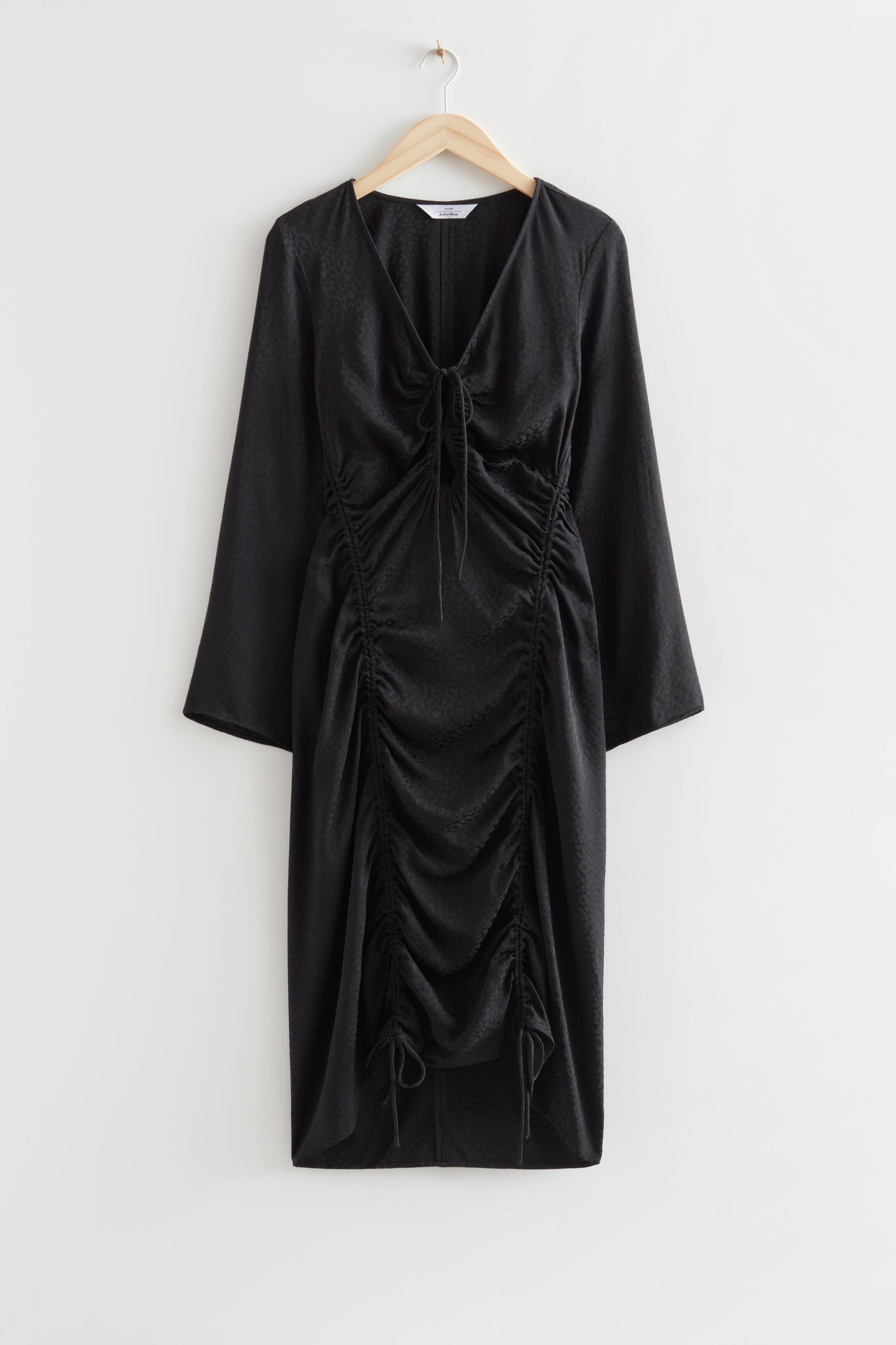 Drawstring Midi Dress - Black - Ladies | H&M GB