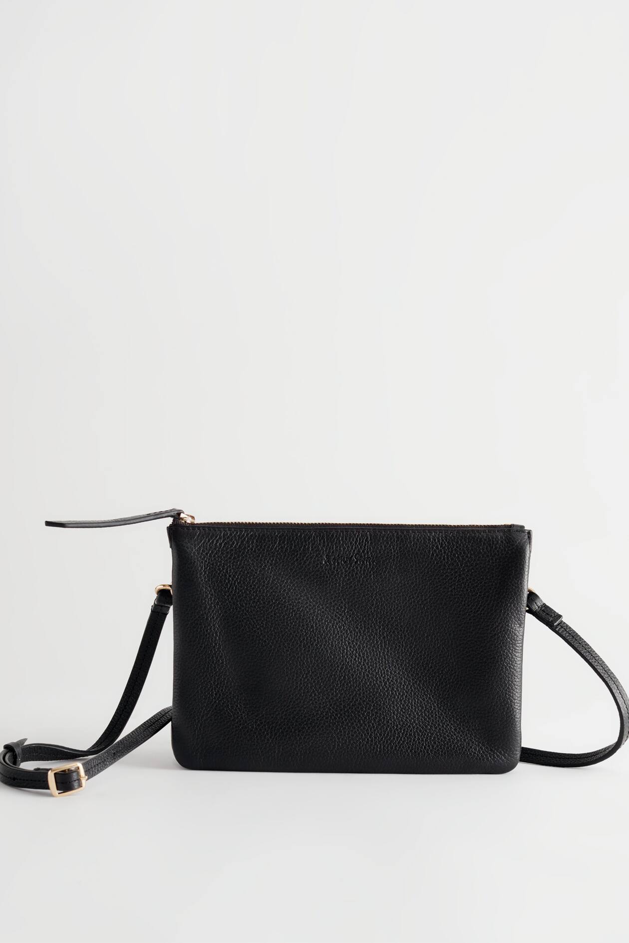 Small Leather Crossbody Bag - Black - Ladies | H&M GB