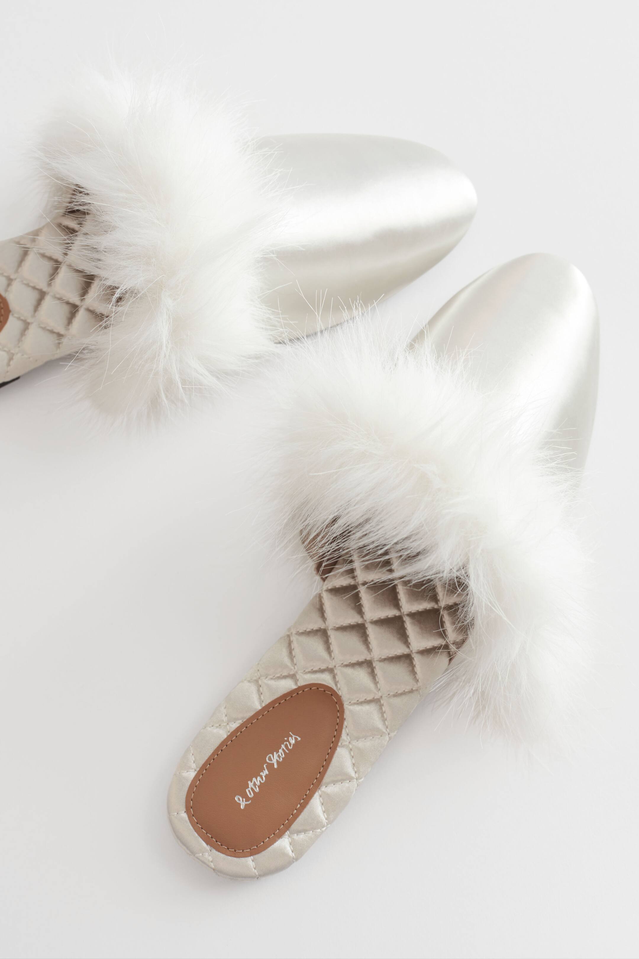 Satin Slippers - Silver - Ladies | H&M GB