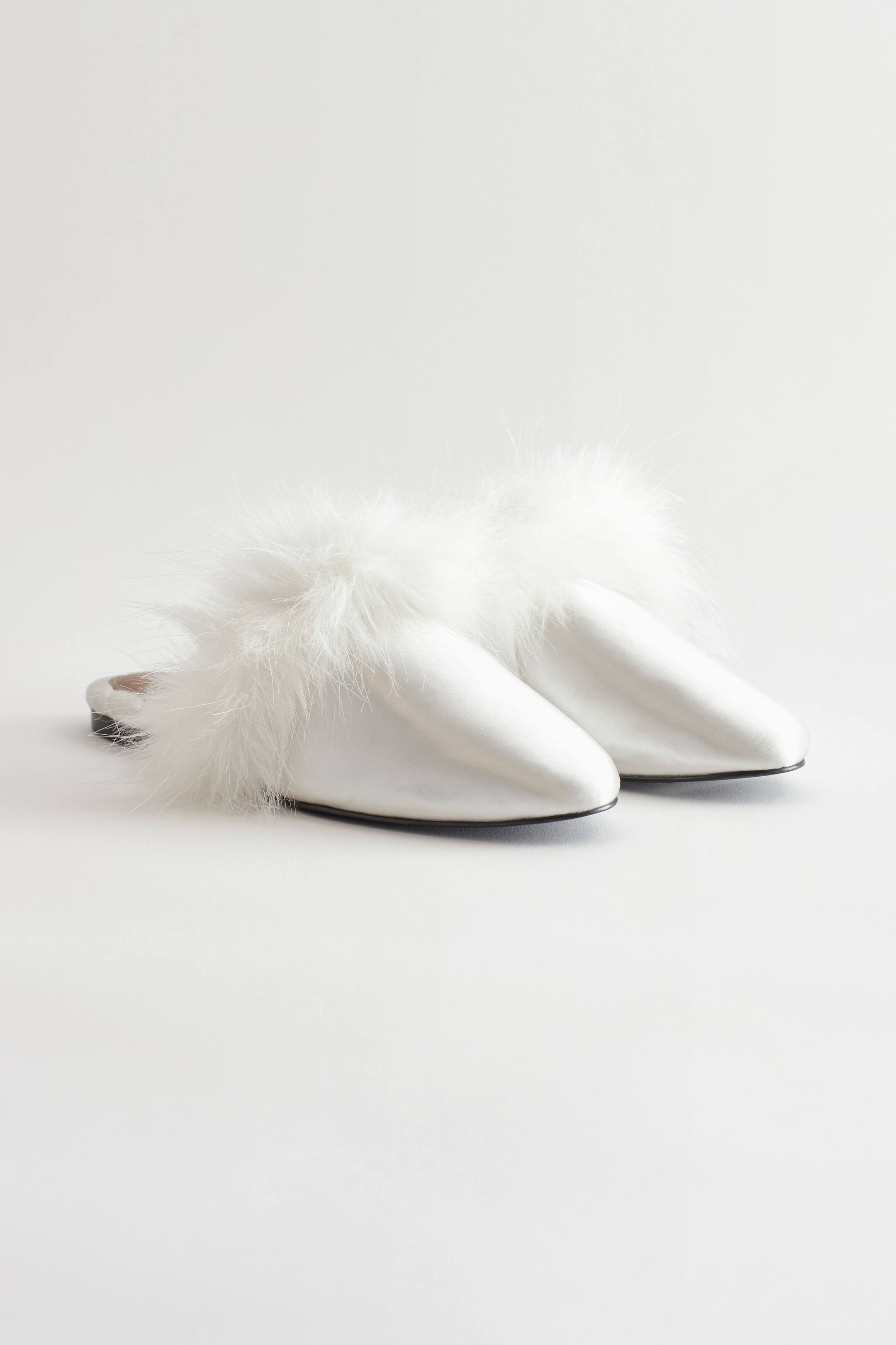 Satin Slippers - Silver - Ladies | H&M GB