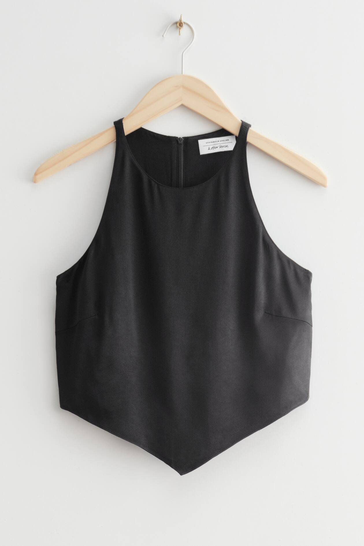 Cropped Scarf Top - Black - Ladies | H&M GB