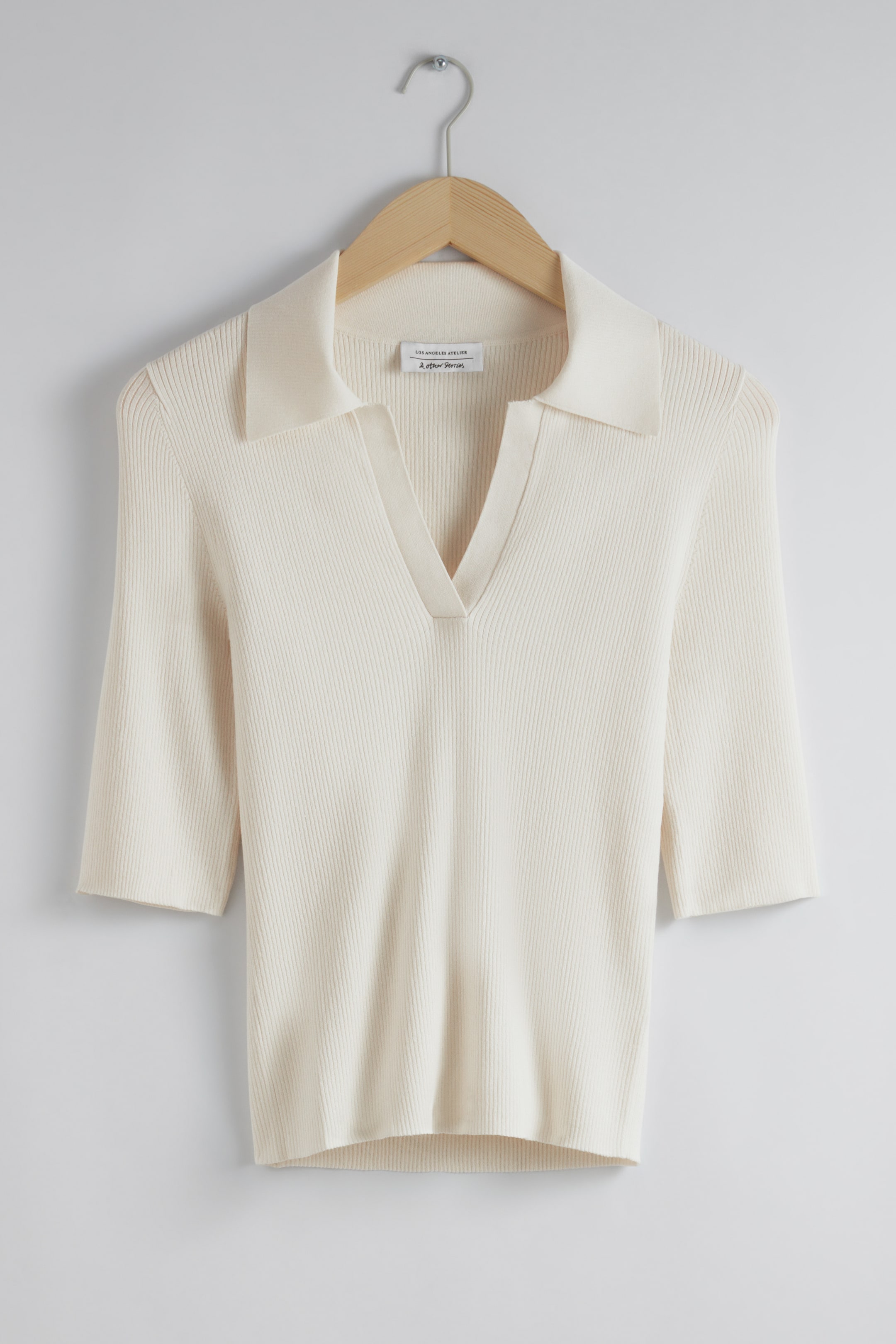 Collared Short-Sleeve Top - White - Ladies | H&M GB