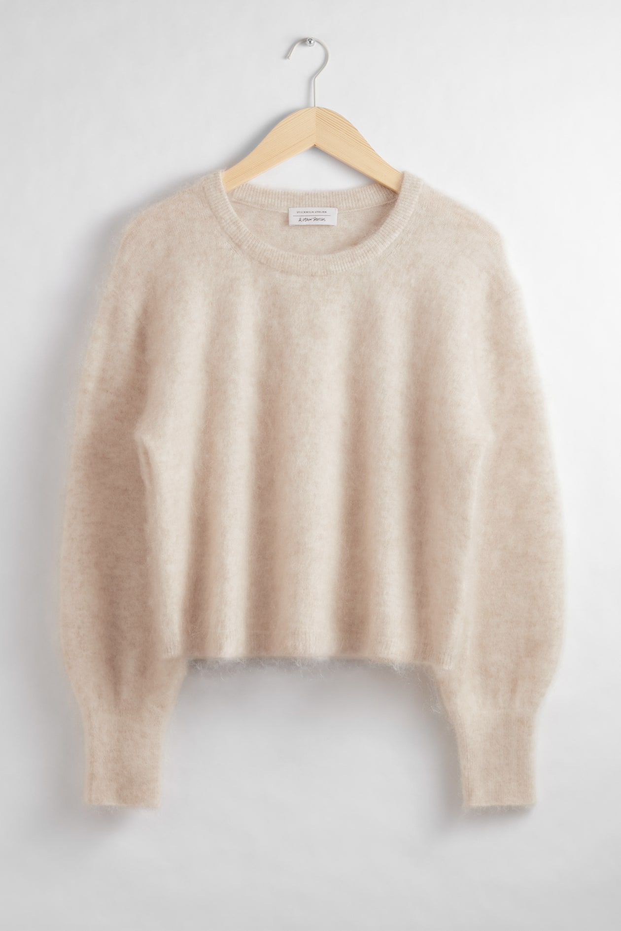 Fuzzy Knit Jumper - Beige - Ladies | H&M GB