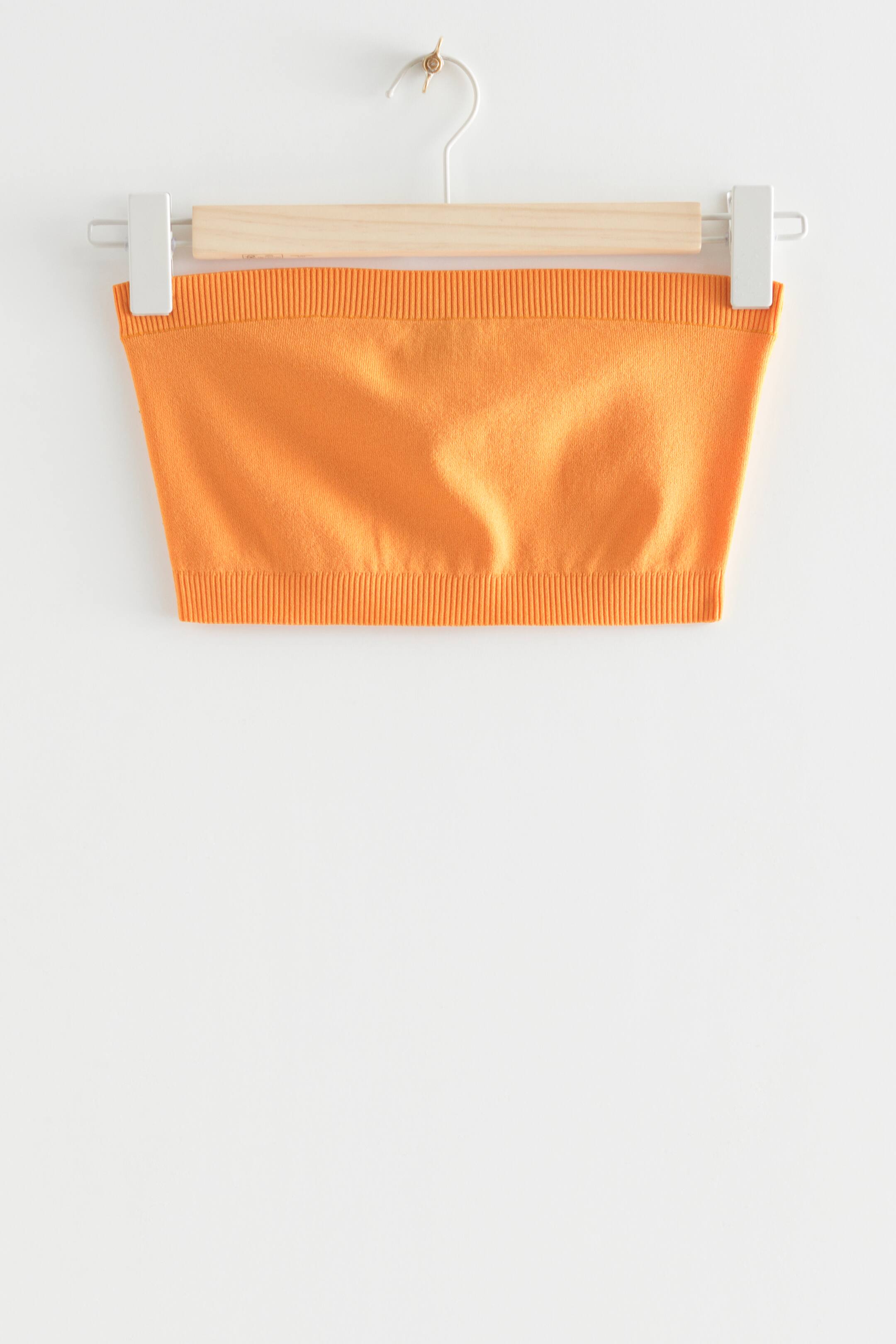 Knitted Mini Tube Top - Yellow - Ladies | H&M GB