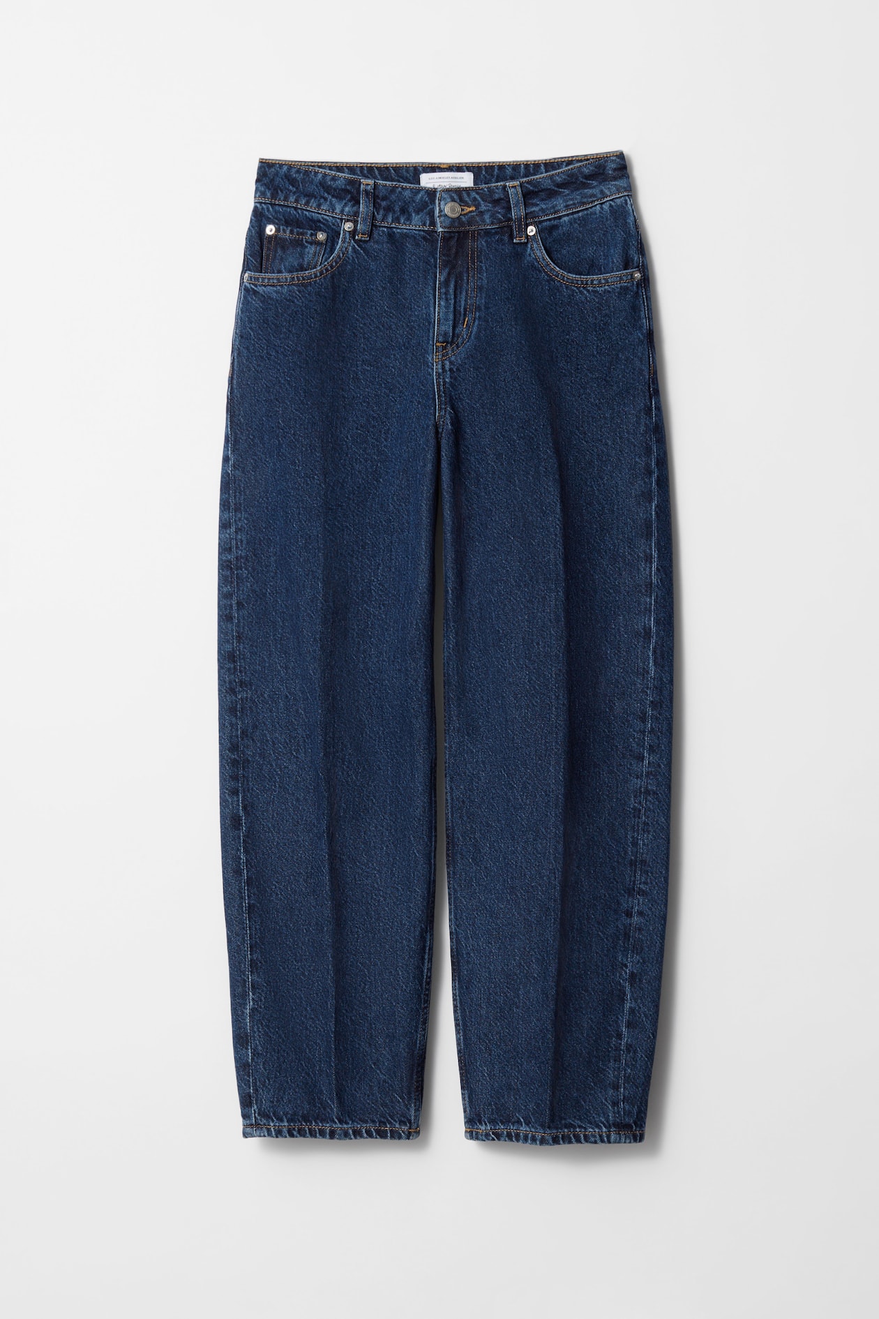 Cropped Barrel-Leg Jeans - Dark Blue - Ladies | H&M GB