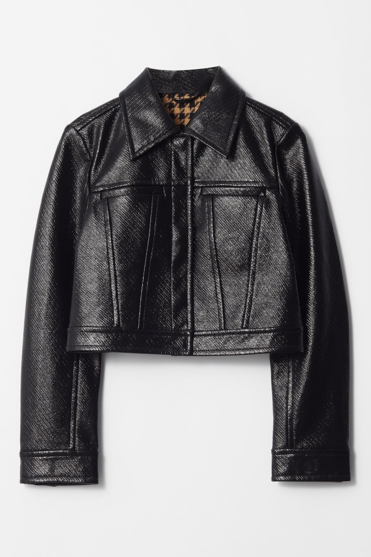 Short Patent Jacket - Black - Ladies | H&M GB