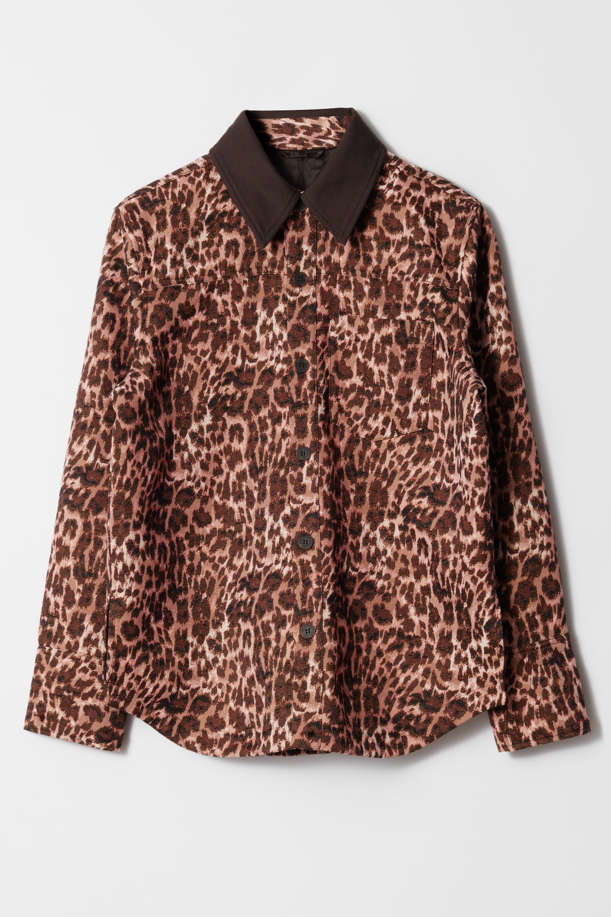 Contrast Collar Jacquard Jacket - Leo print - Ladies | H&M GB
