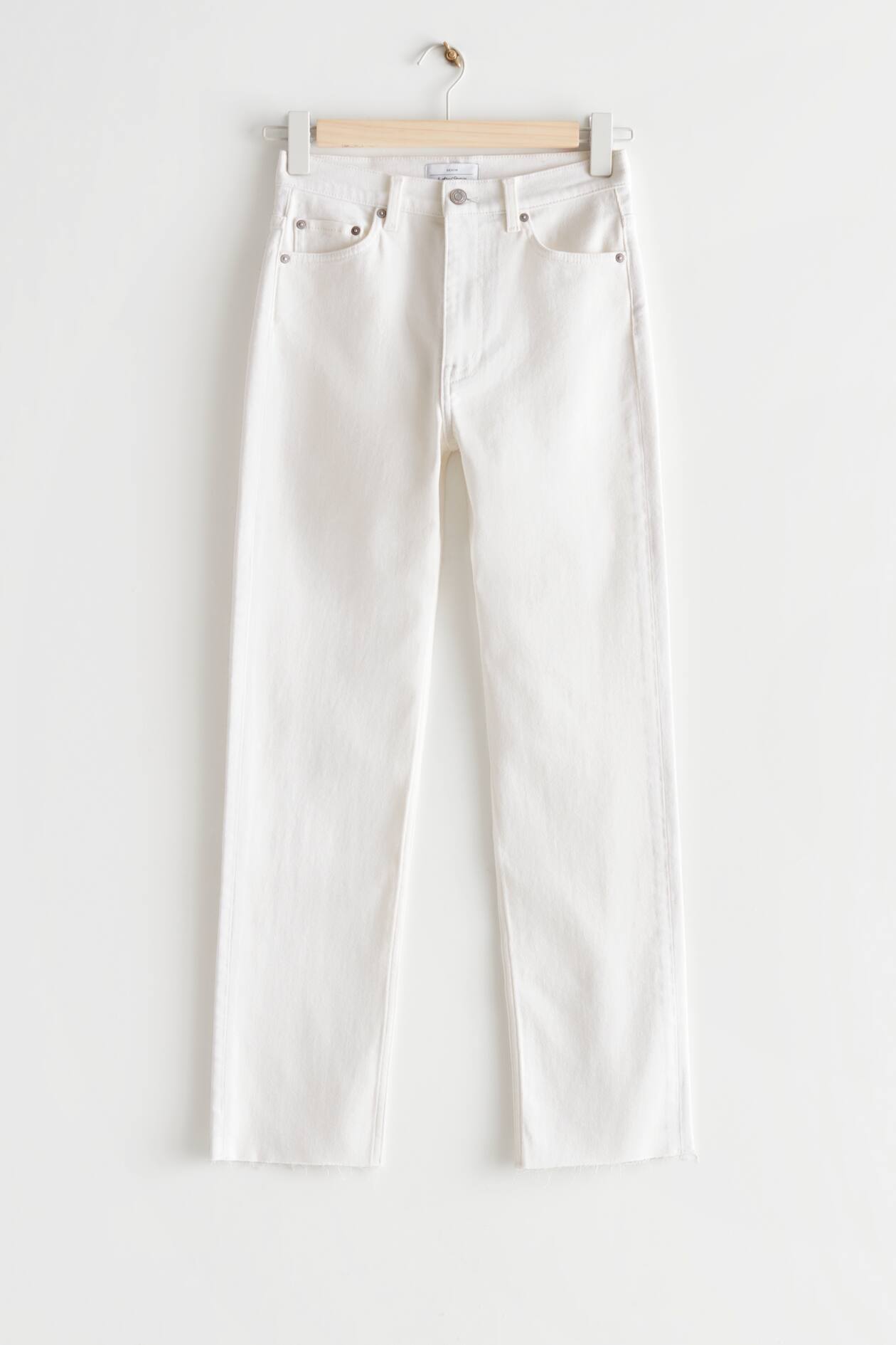 Slanke jeans - Høy midje - Lang - Hvit - DAME | H&M NO