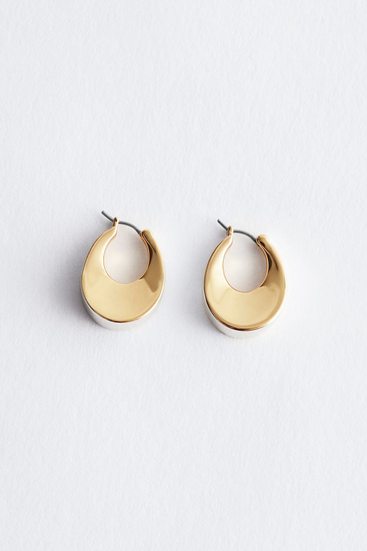Two-Toned Bell Hoop Earrings - Gold/Silver - Ladies | H&M GB