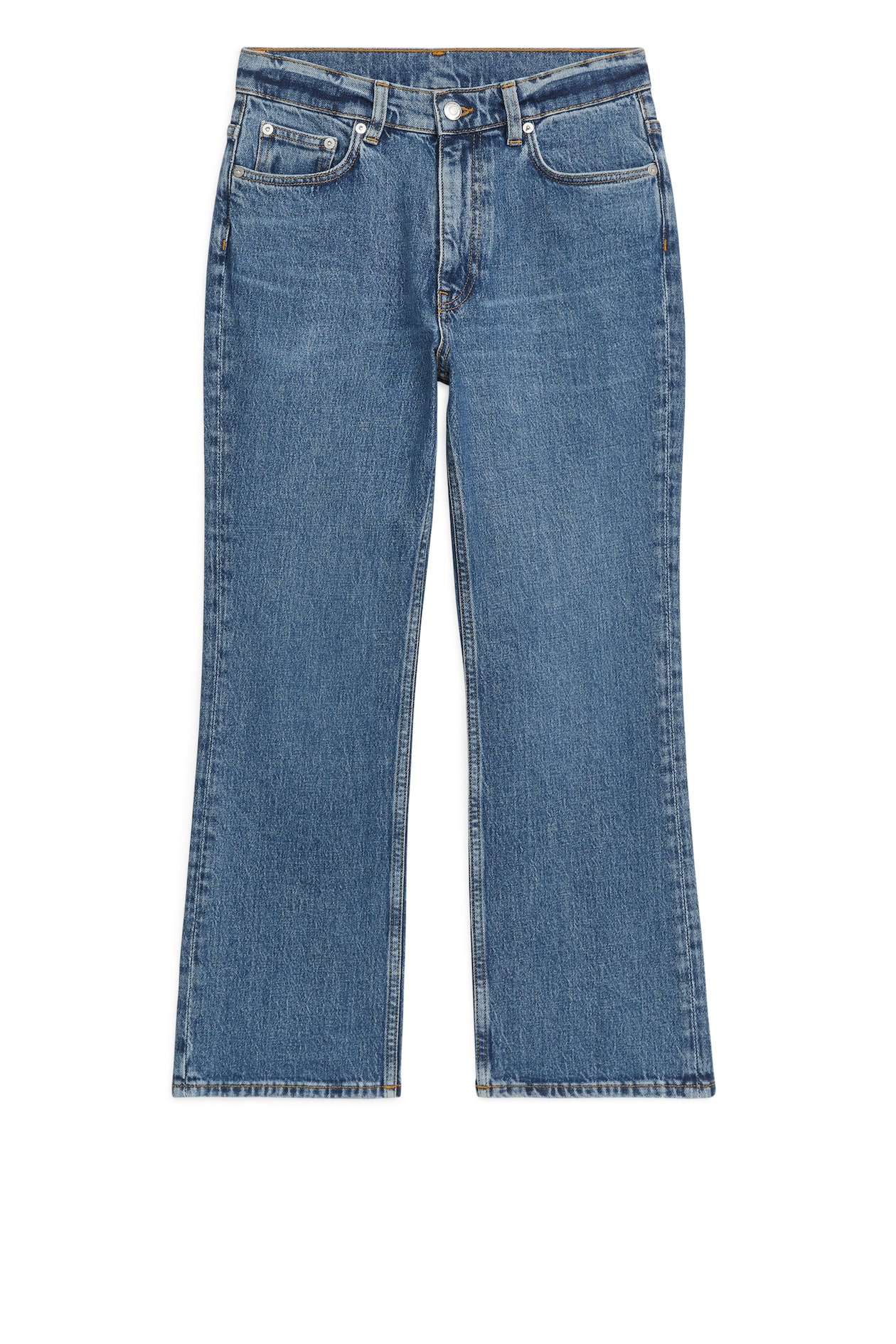 FERN CROPPED Flared Stretch Jeans - Blue - Ladies | H&M GB