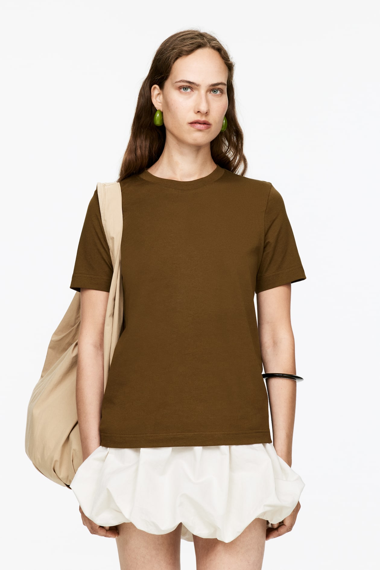 LILY Signature T-Shirt - Brown - Ladies | H&M GB