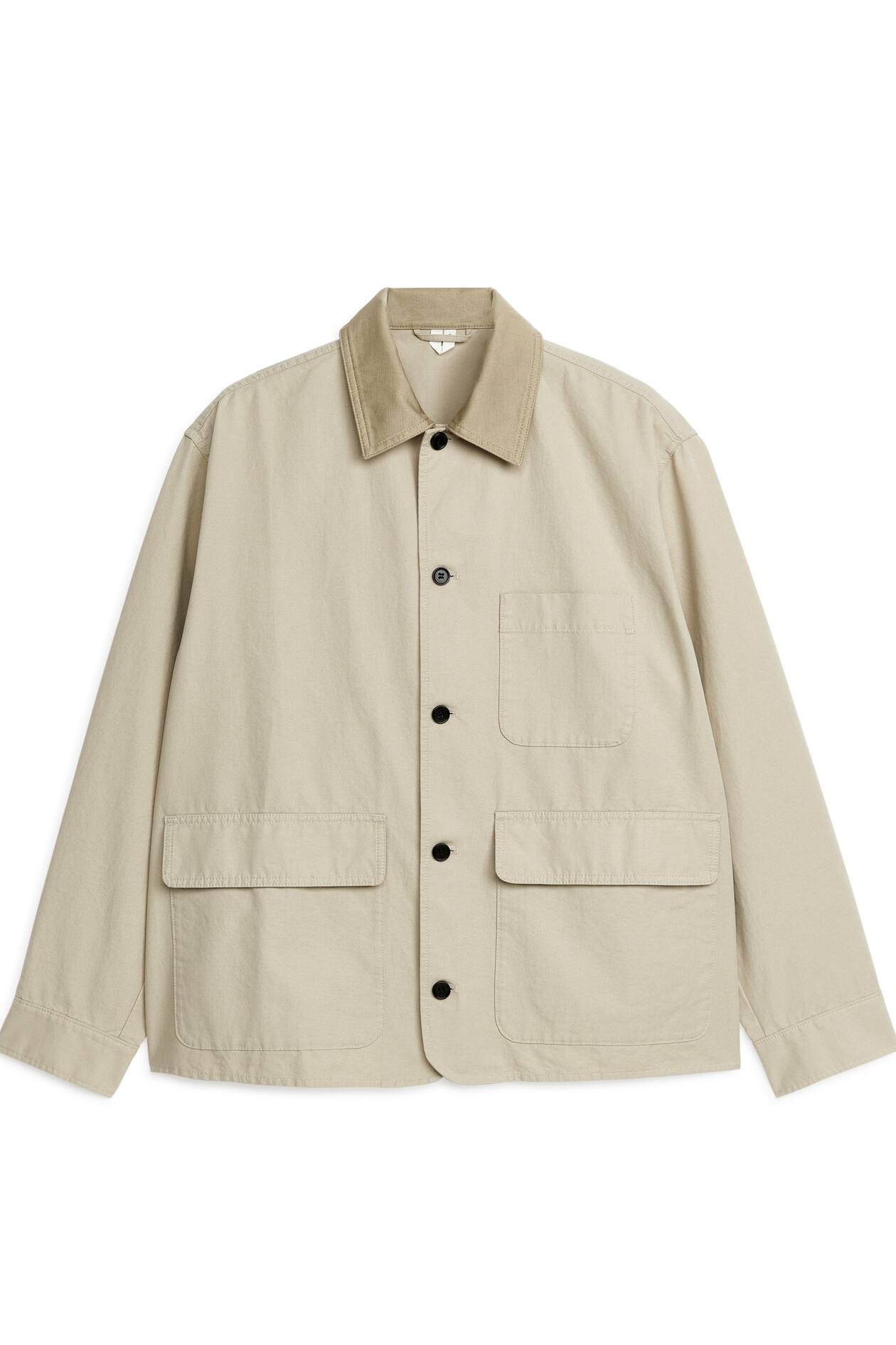 - Cotton Shirt Jacket - Beige - Men | H&M GB