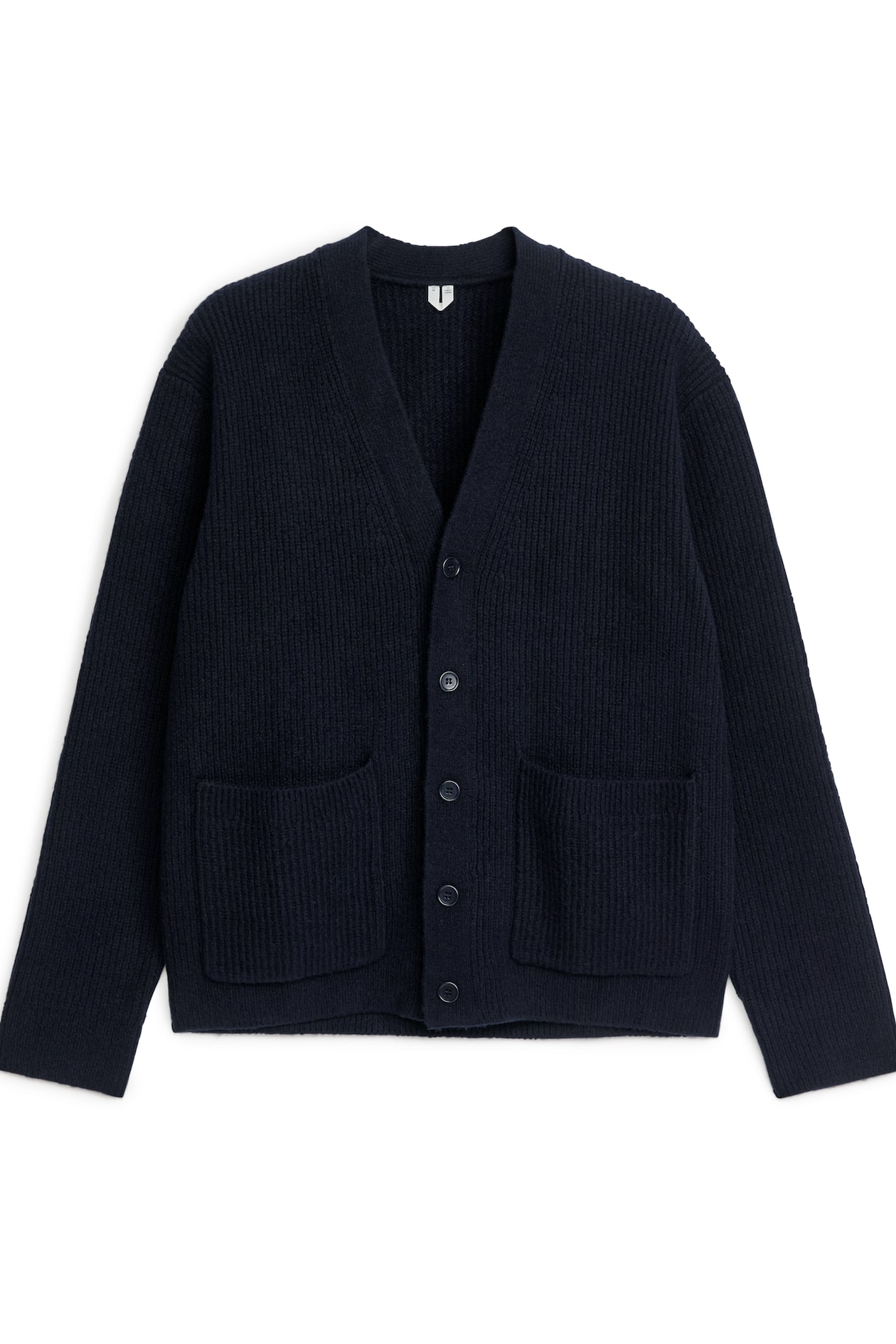 V-Neck Cardigan - V-ringning - Langt erme - Mørkeblå - HERRE | H&M NO
