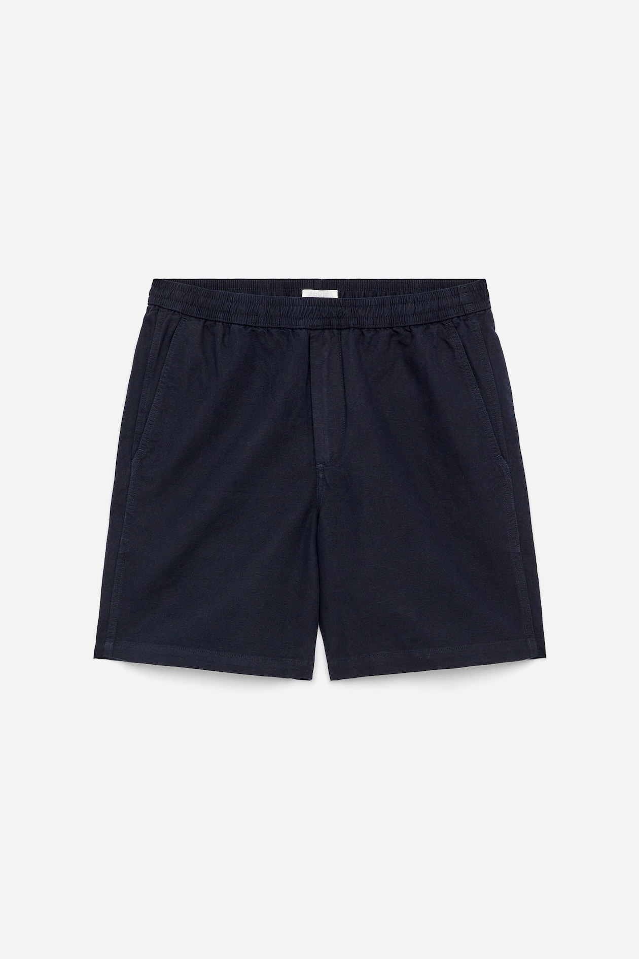 Short en coton et lin avec cordon de serrage - Bleu foncé - HOMME | H&M BE