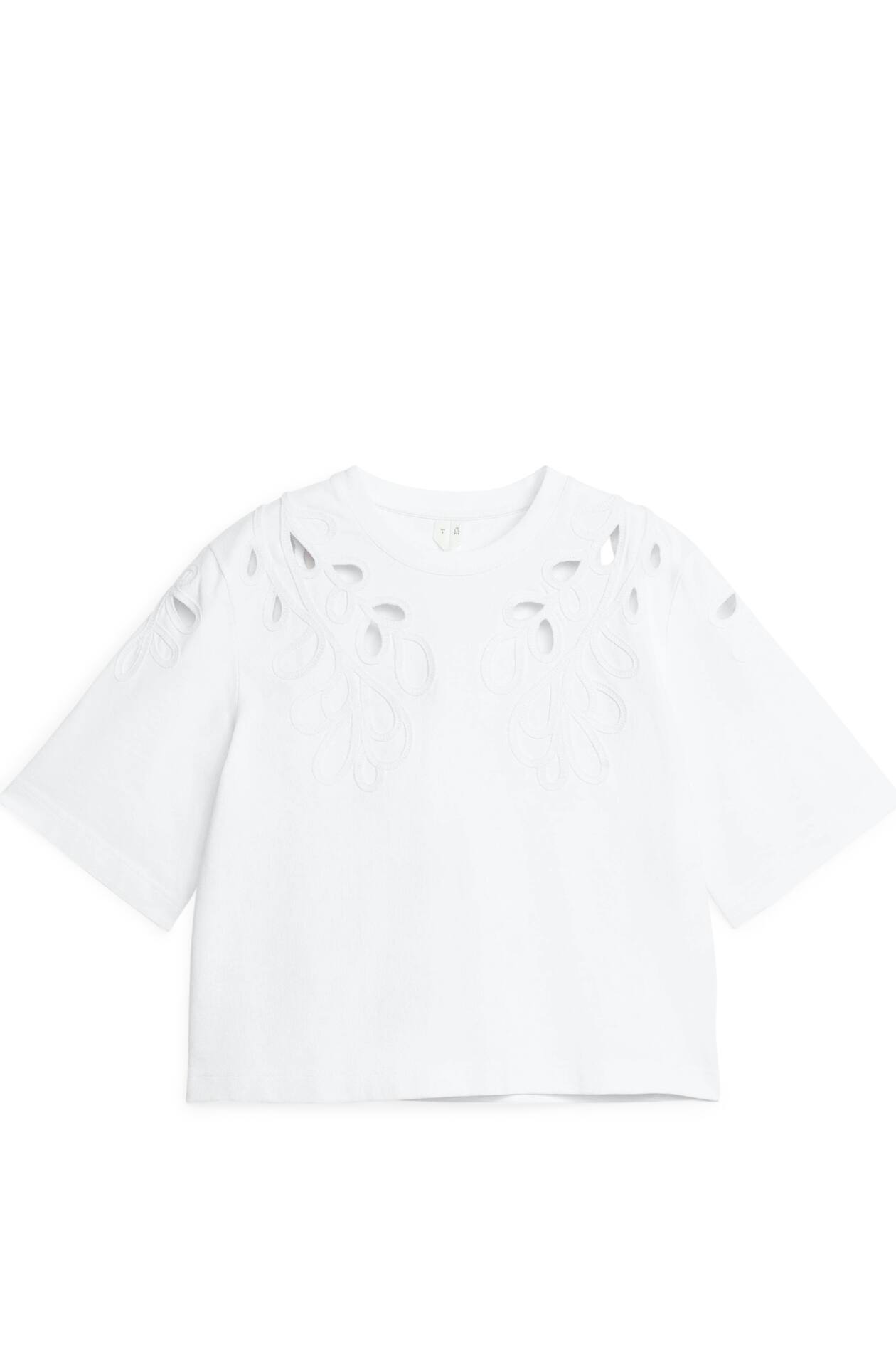 Besticktes T-Shirt - Weiß - Ladies | H&M DE