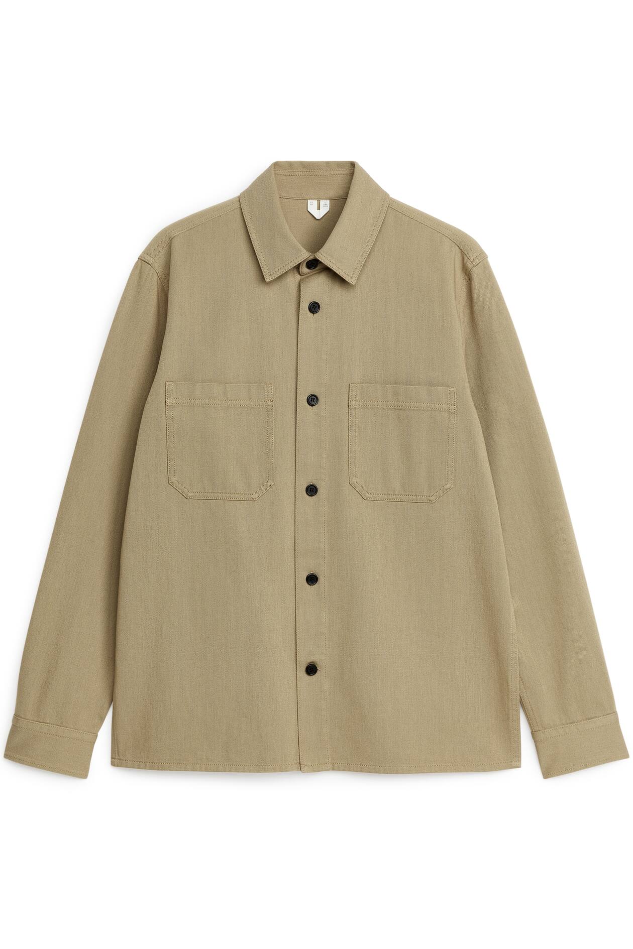 Cotton Twill Overshirt - Beige - Men | H&M GB