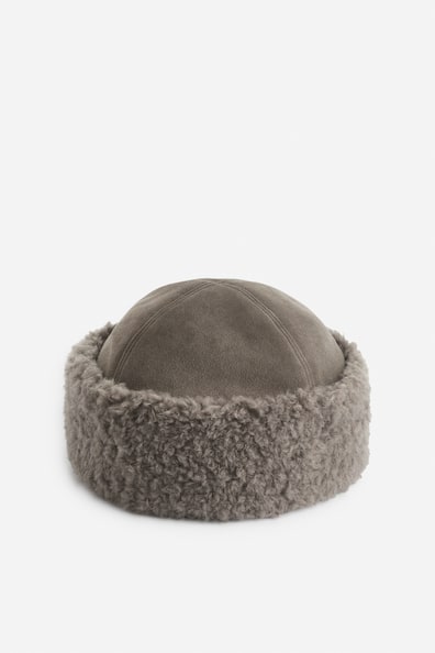 Suede Winter Hat - Mole - Ladies | H&M GB