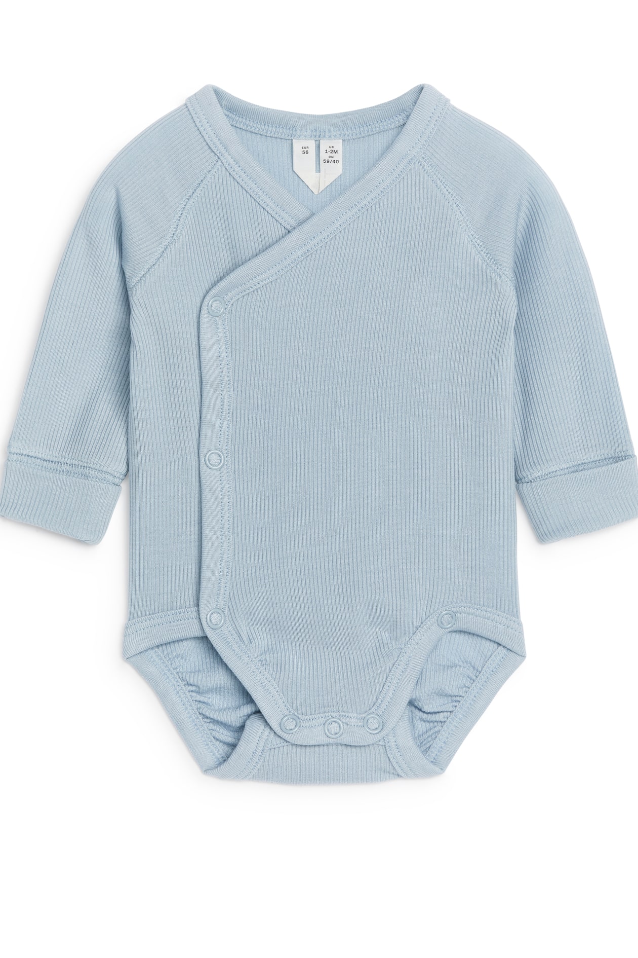 Ribbet body til nyfødte - Lyseblå - BØRN | H&M DK