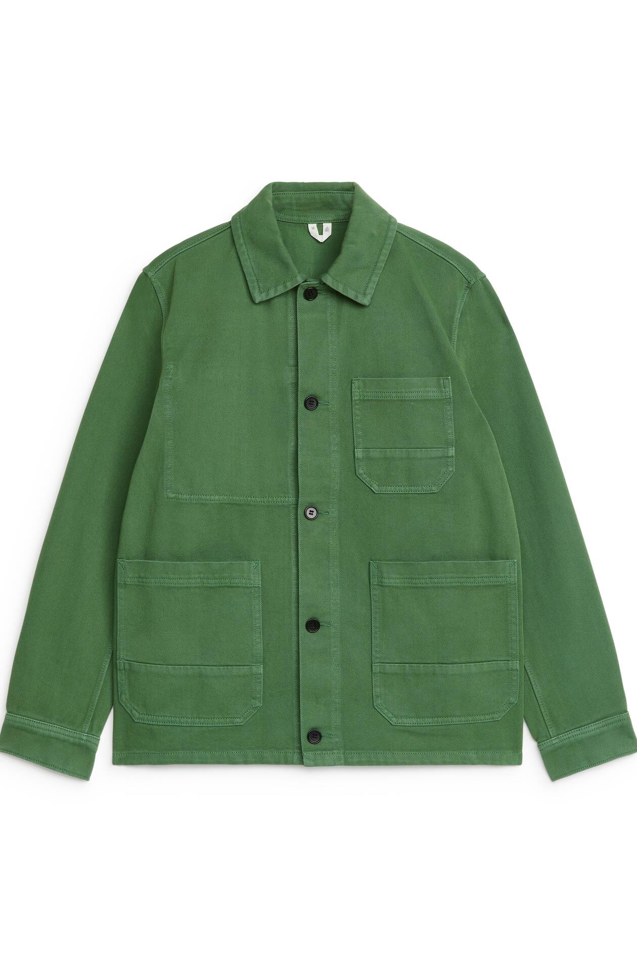 Överfärgad overshirt i twill - Grön - HERR | H&M SE