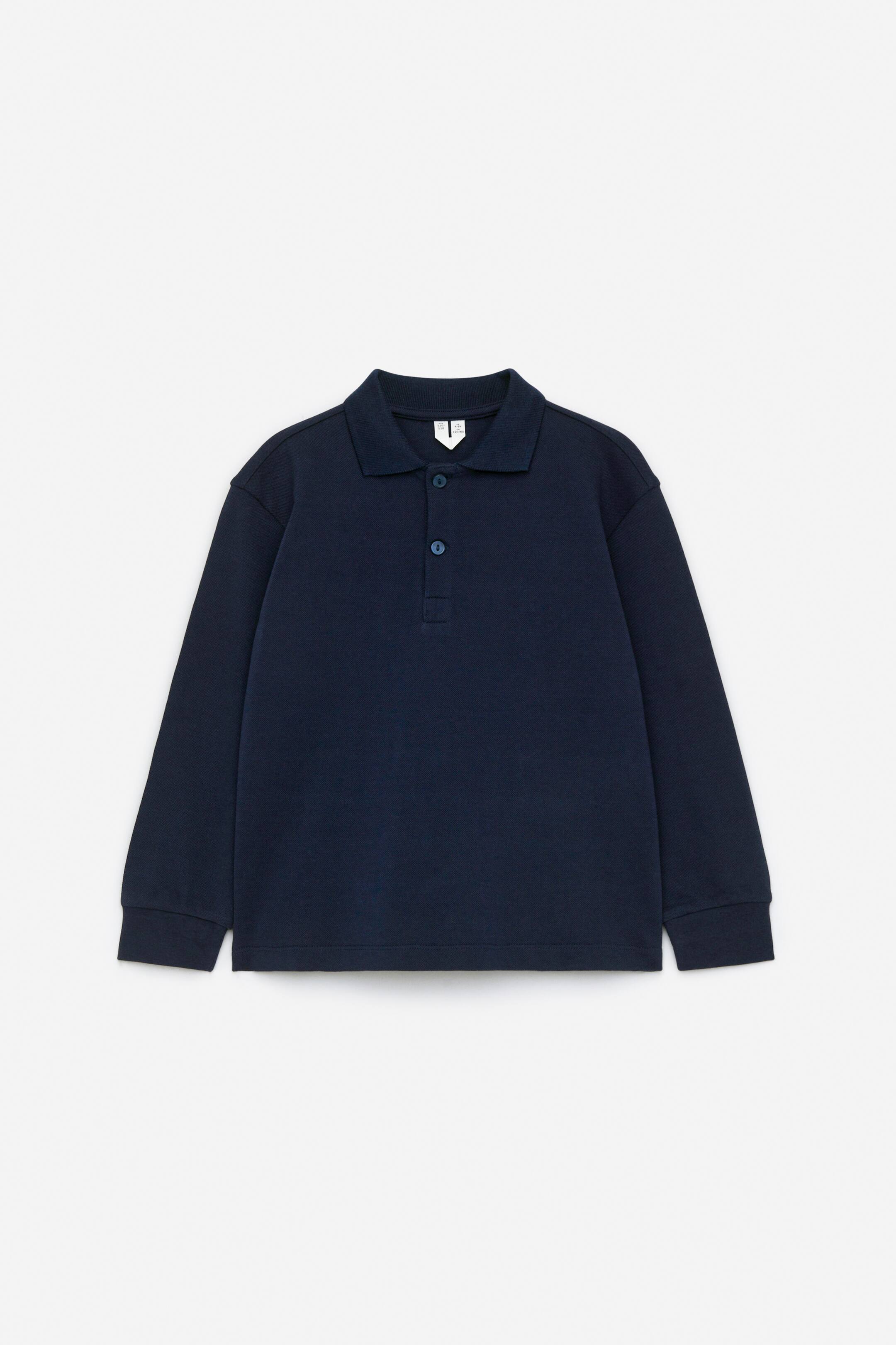 Cotton Polo Shirt - Dark Blue - Kids | H&M GB