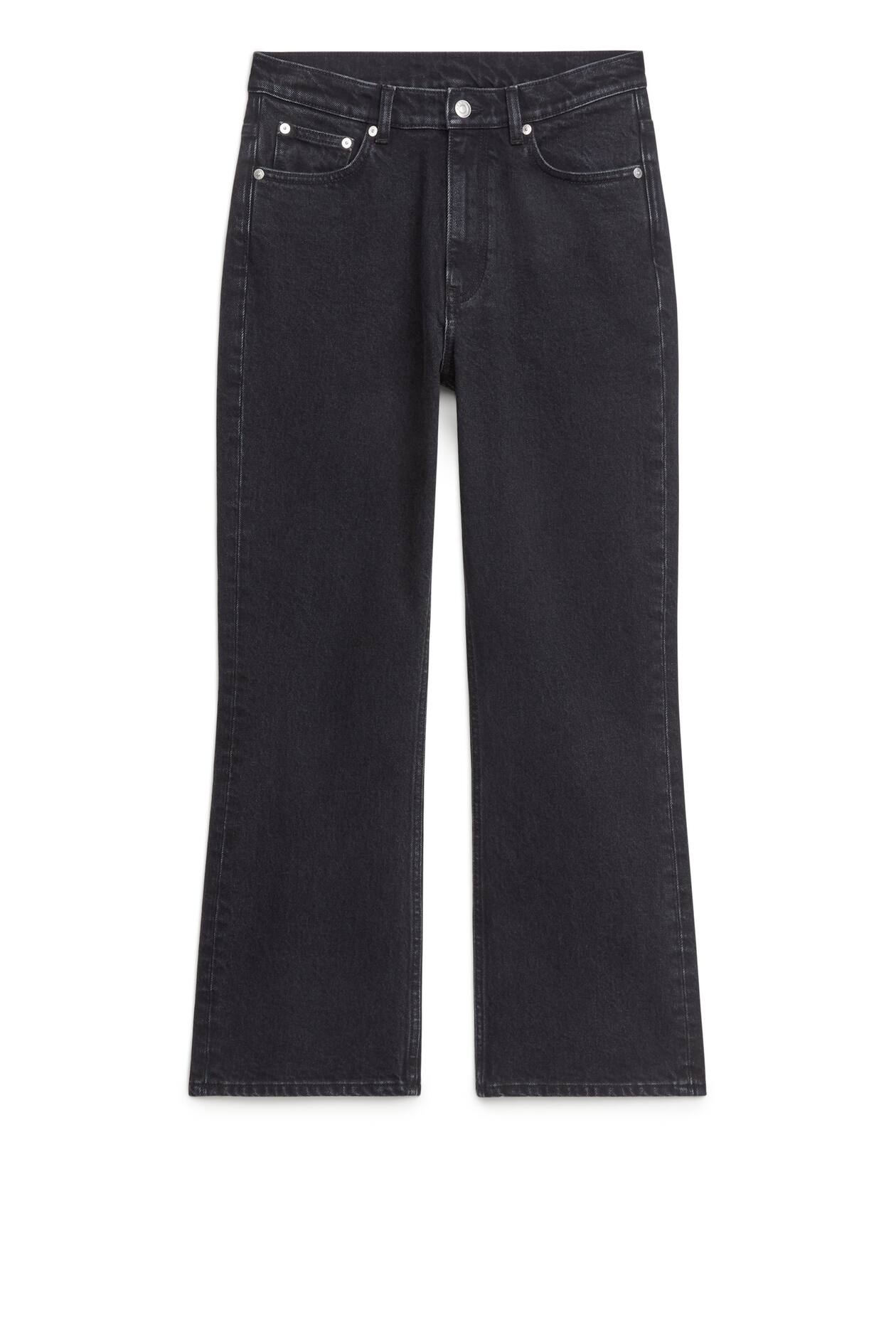 FERN CROPPED Flared Stretch Jeans - Vintage Black - Ladies | H&M GB