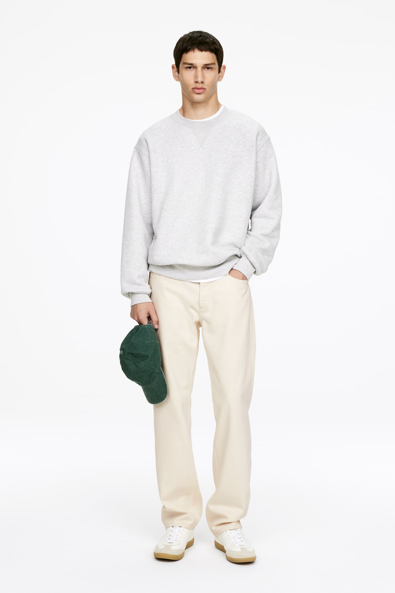 OCEAN Loose Straight Jeans - Ecru - Men | H&M GB