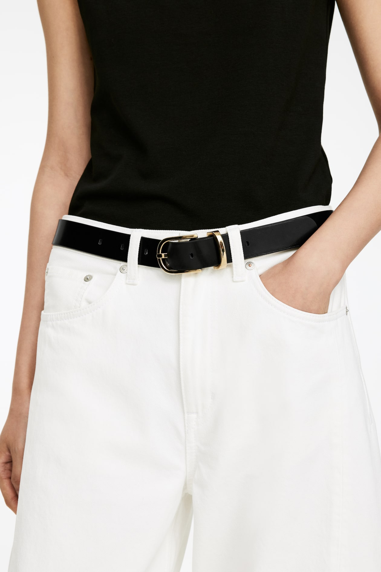 - Curea din piele - Negru - FEMEI | H&M RO