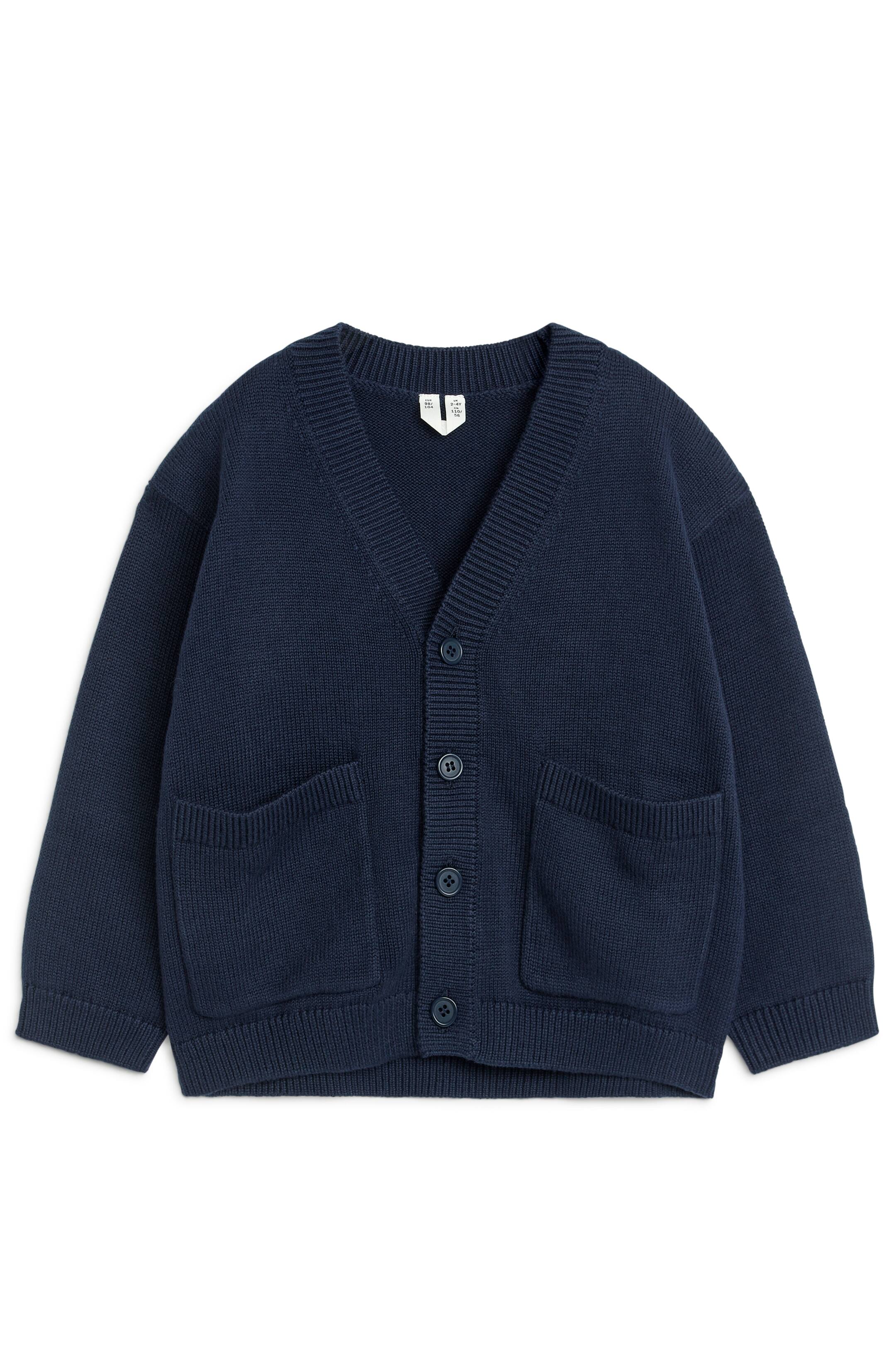Cotton Cardigan - Dark Blue - Kids | H&M GB