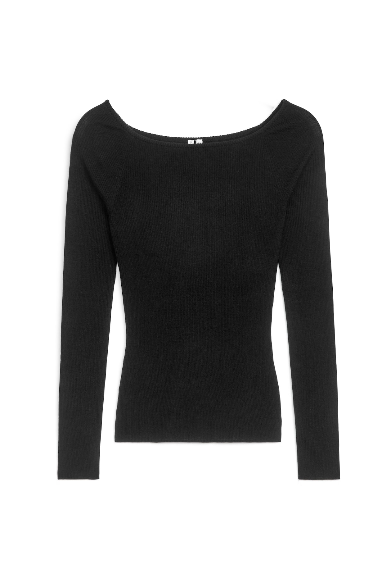 Wool Blend Off-Shoulder Top - Black - Ladies | H&M GB