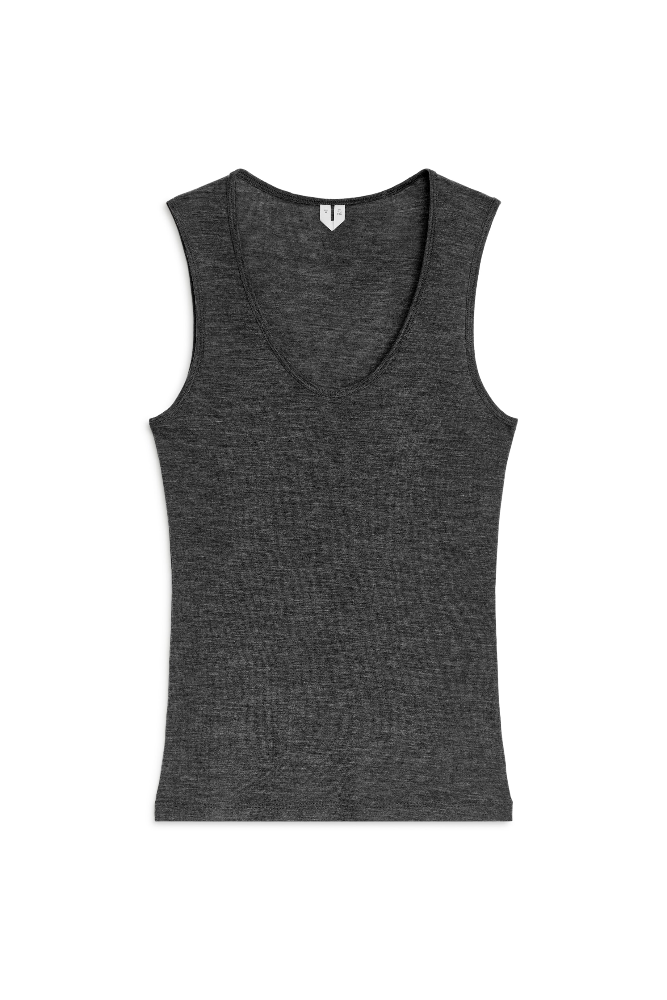 Geribbelde tanktop - Grijs gemêleerd - DAMES | H&M NL