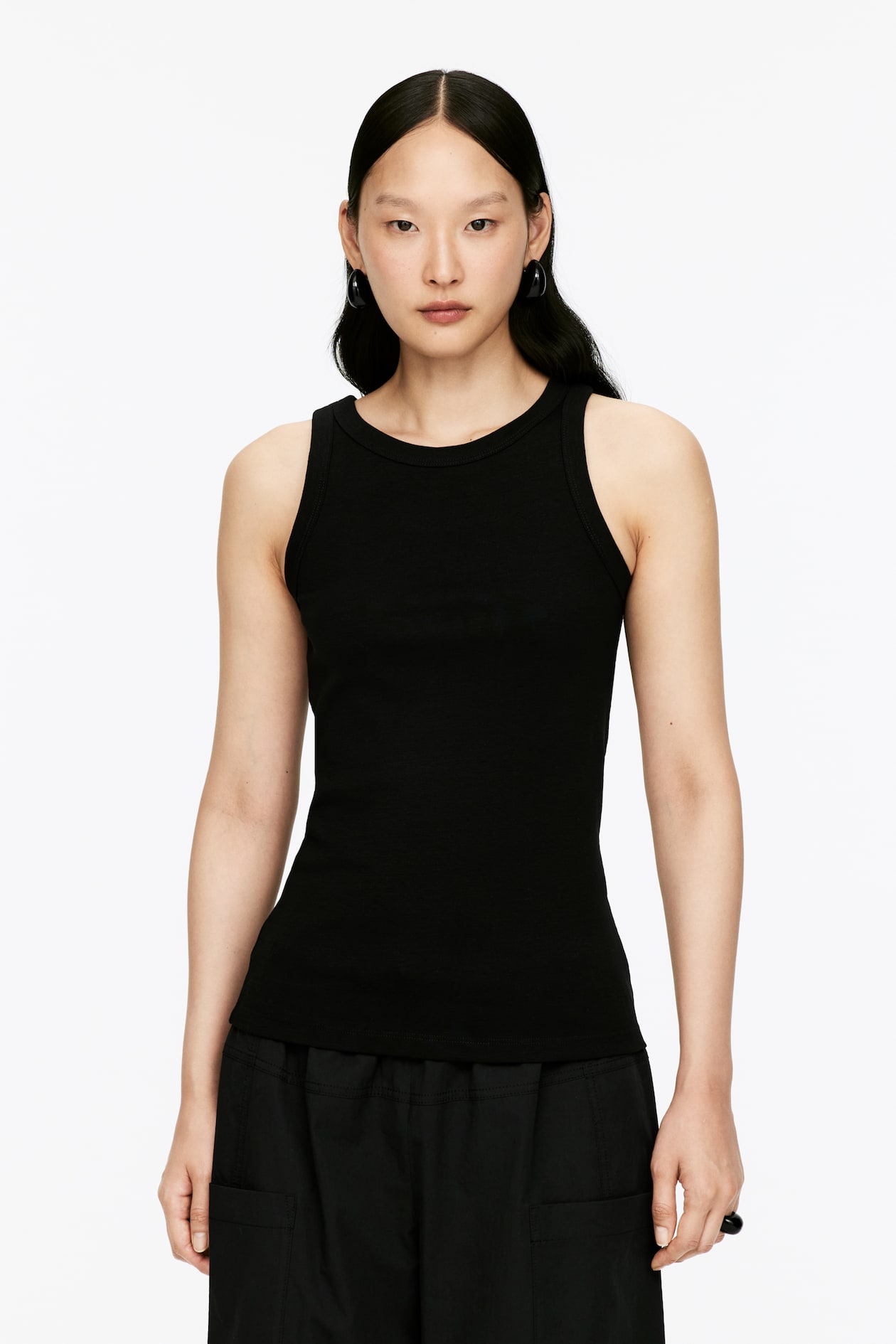 Rib Tank Top - Black - Ladies | H&M GB