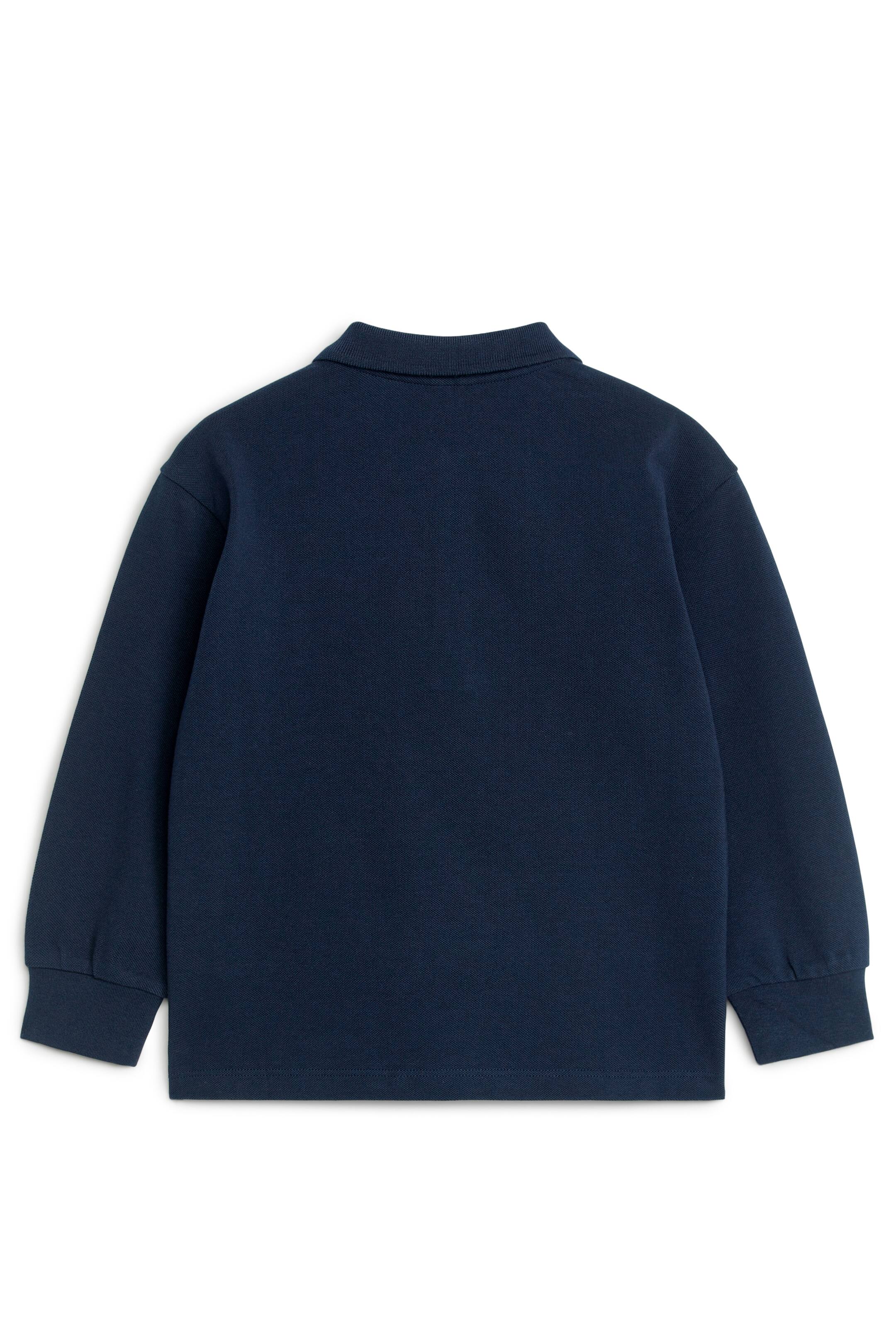 Cotton Polo Shirt - Dark Blue - Kids | H&M GB