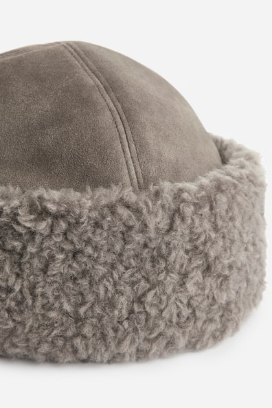 Suede Winter Hat - Mole - Ladies | H&M GB