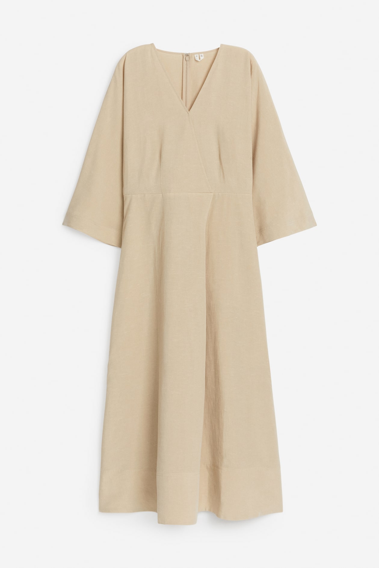 Lyocell-Linen Wrap Dress - Beige - Ladies | H&M GB