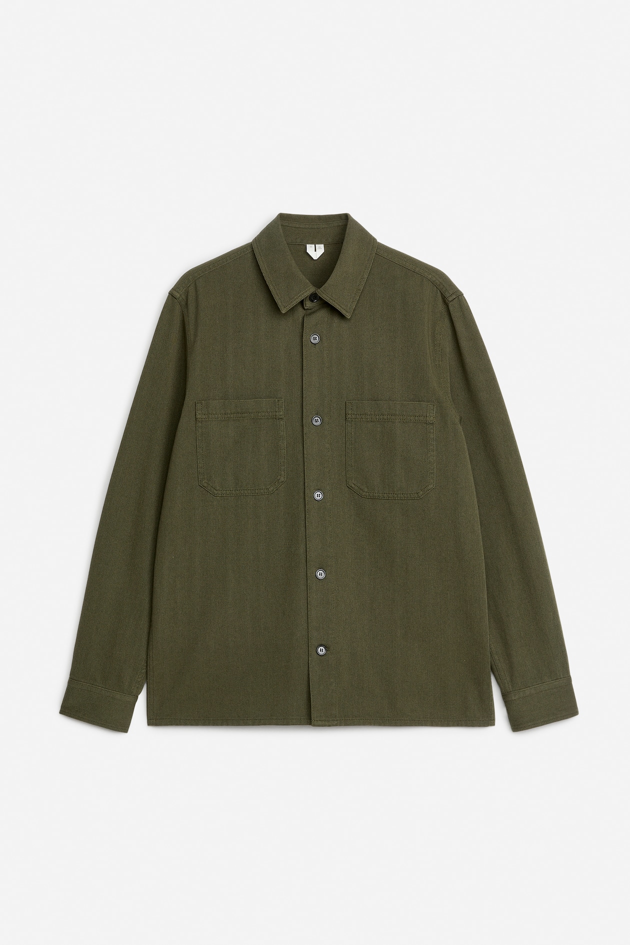 Overshirt i bomullstwill - Grön - HERR | H&M SE