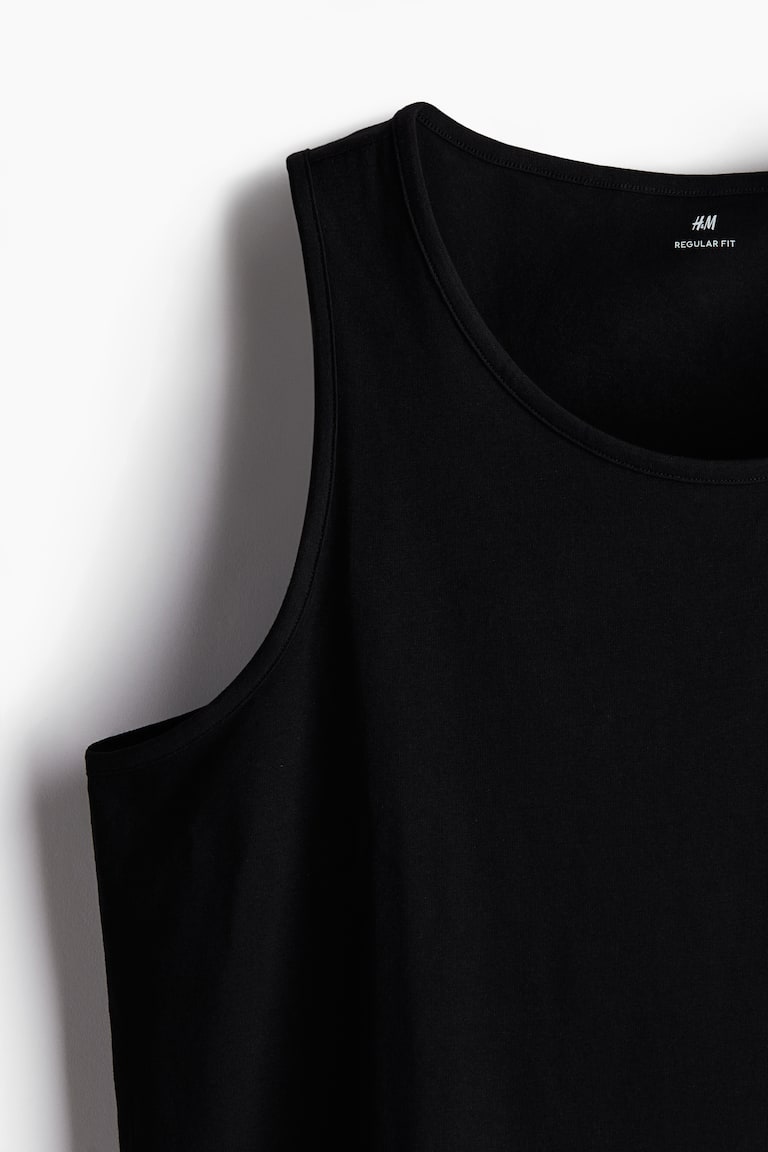 Regular Fit Tank Top - Black - Men | H&M US