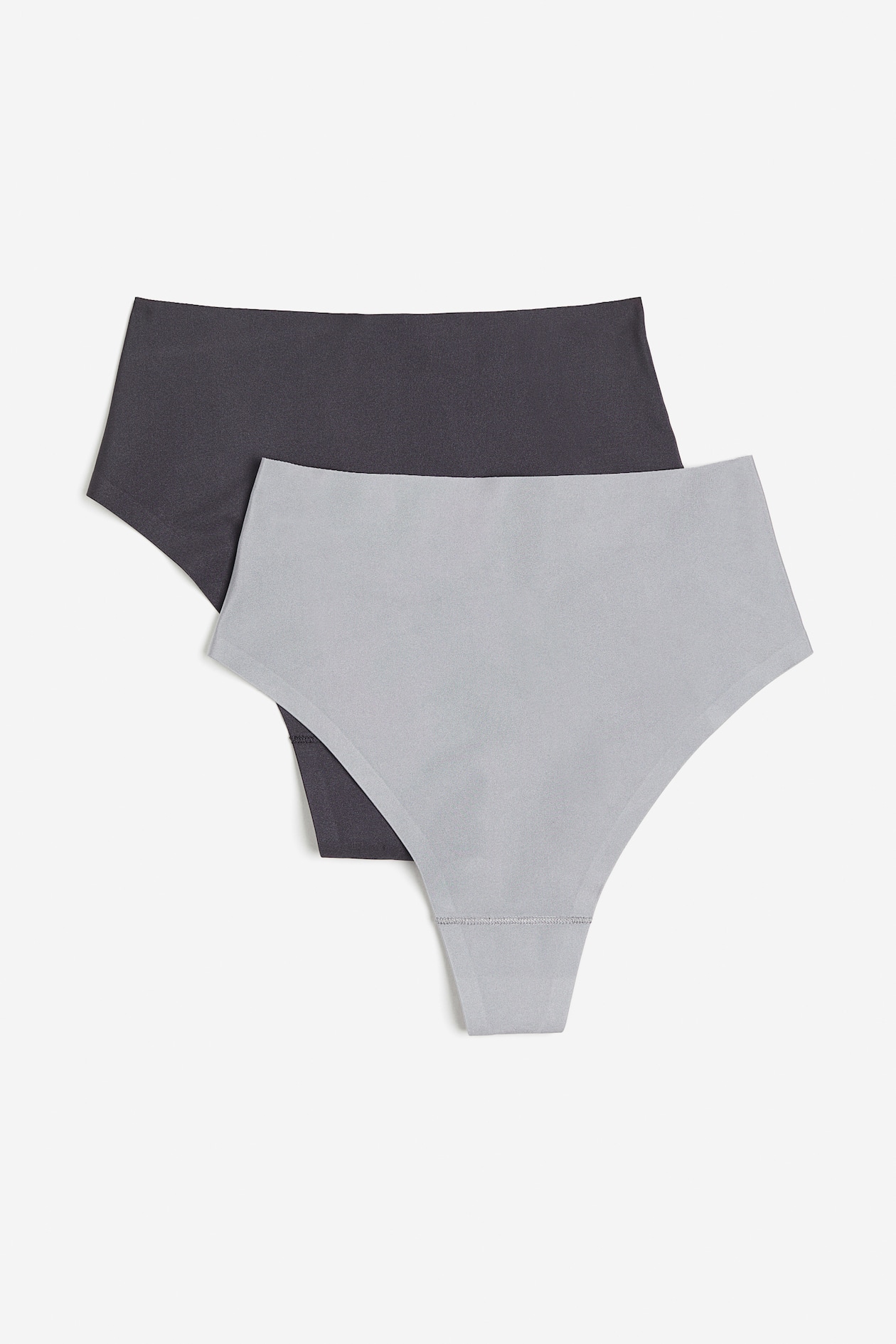 Women's Gray/dark gray 2-pack Invisible Light Shape Thong Briefs | H&M CA