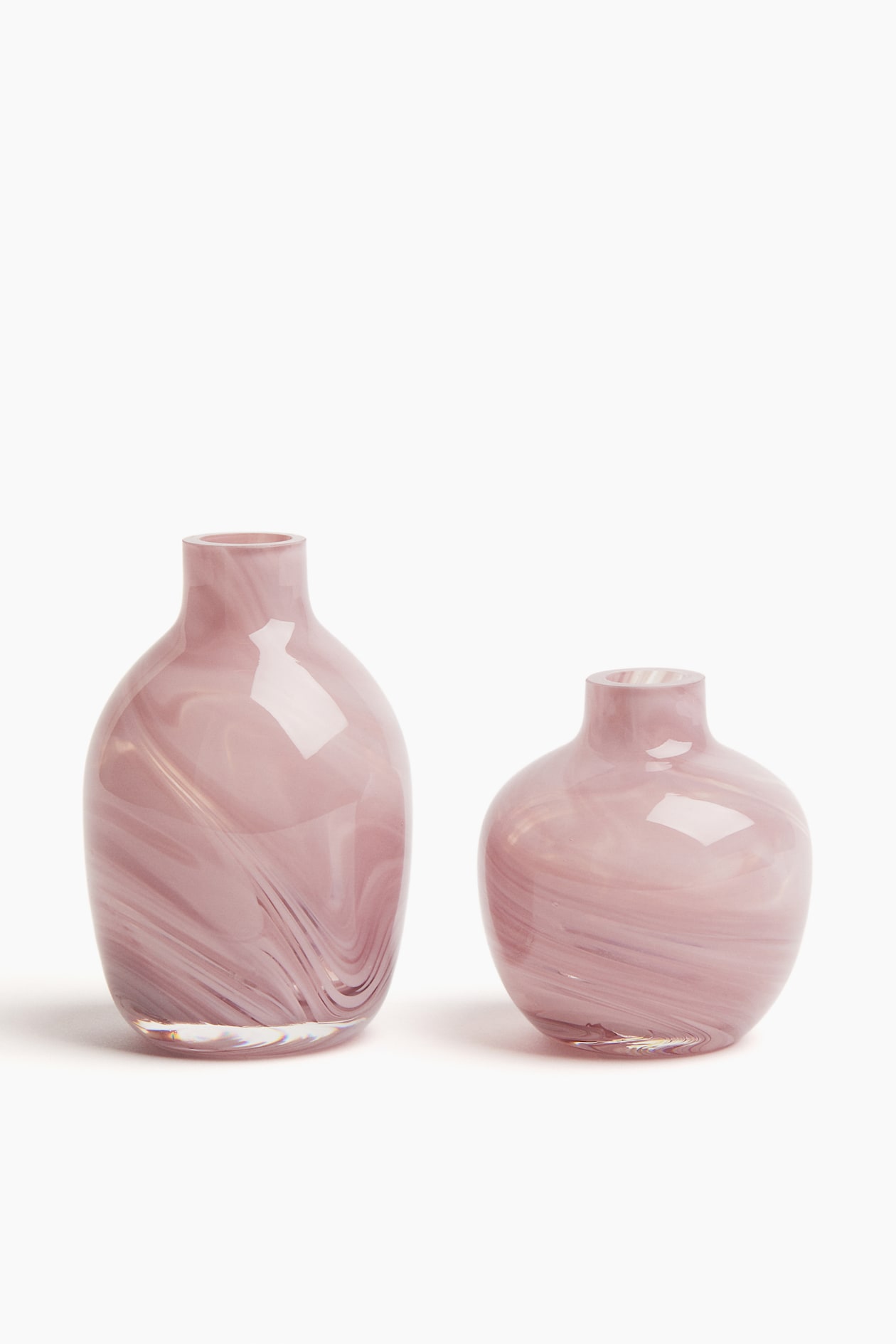 2-pack Mini Glass Vases - Dusty pink - Home All | H&M US
