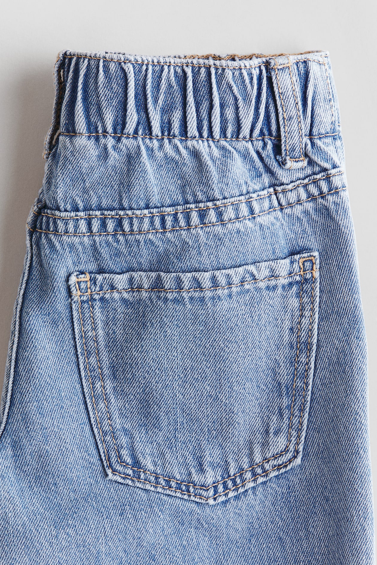 Light denim blue/Floral Motif- detail wide leg jeans for kids | H&M