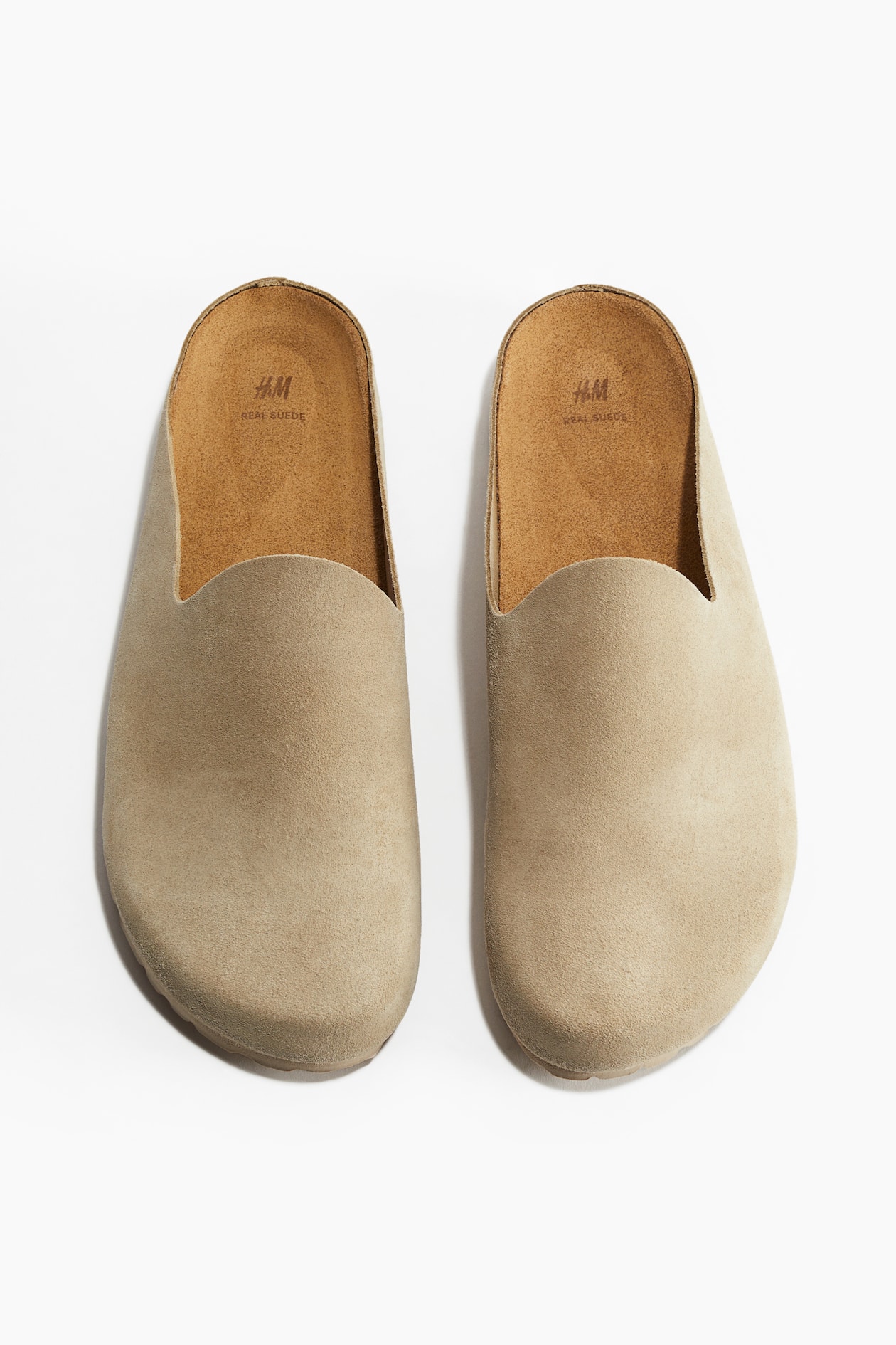 Men’s Beige Suede Mules | H&M CA