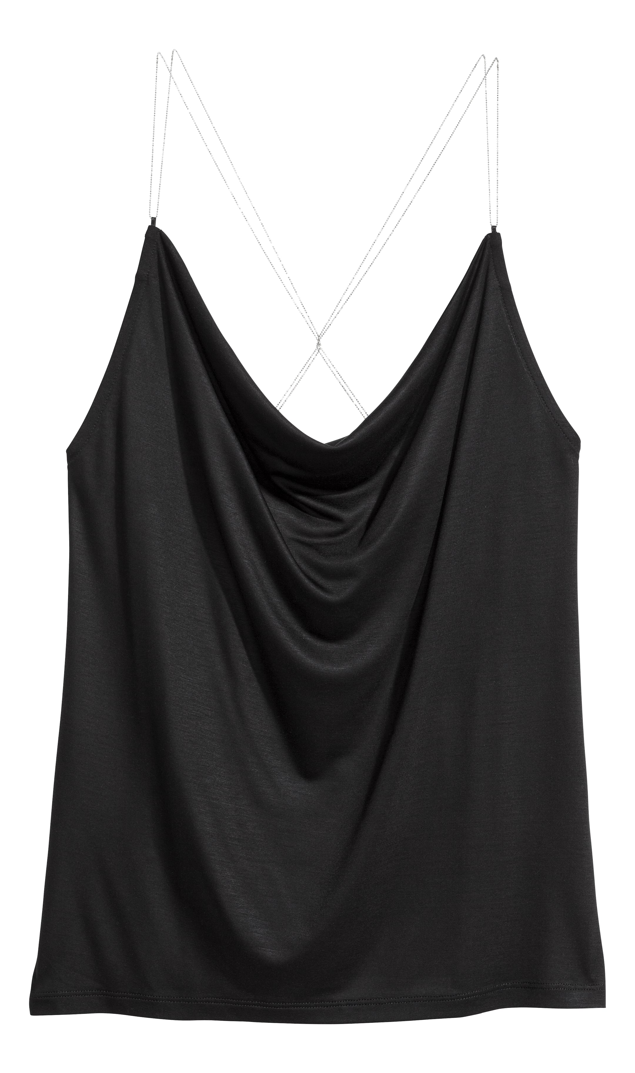Top drapeado - Sin mangas - Negro - MUJER | H&M ES