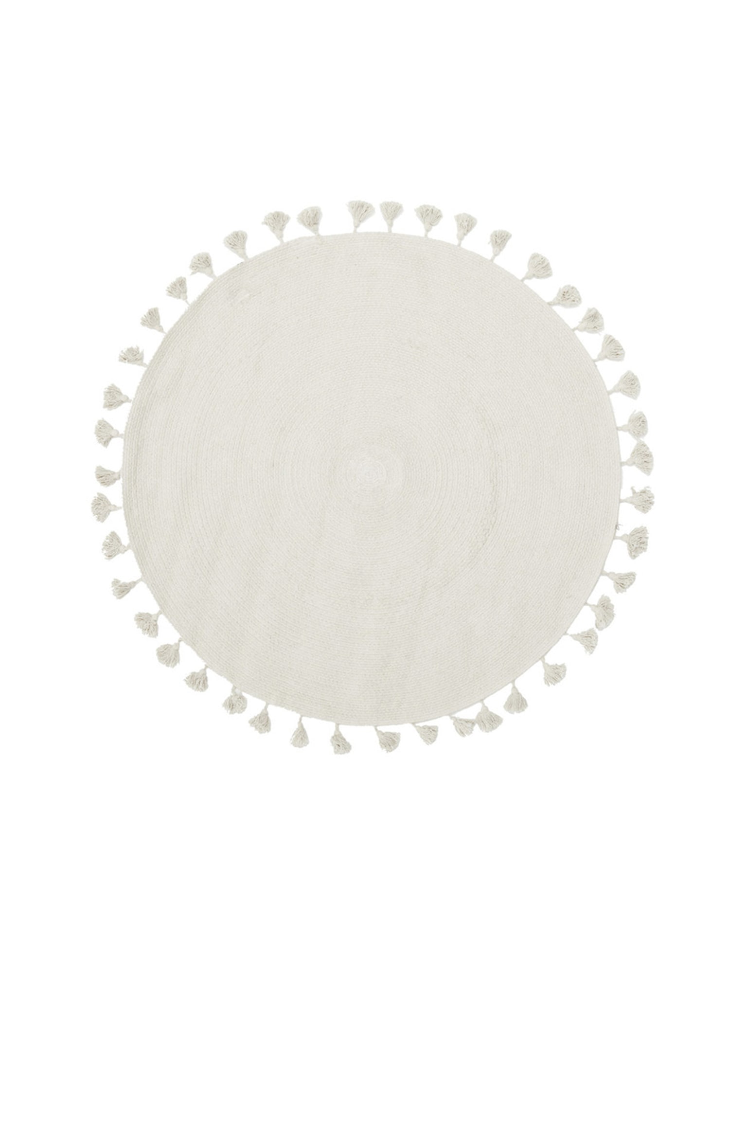 - Kids Round Tassle Rug - Cream - Interiors by Premier - Home All | H&M GB