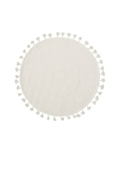 - Kids Round Tassle Rug - Cream - Interiors by Premier - Home All | H&M GB